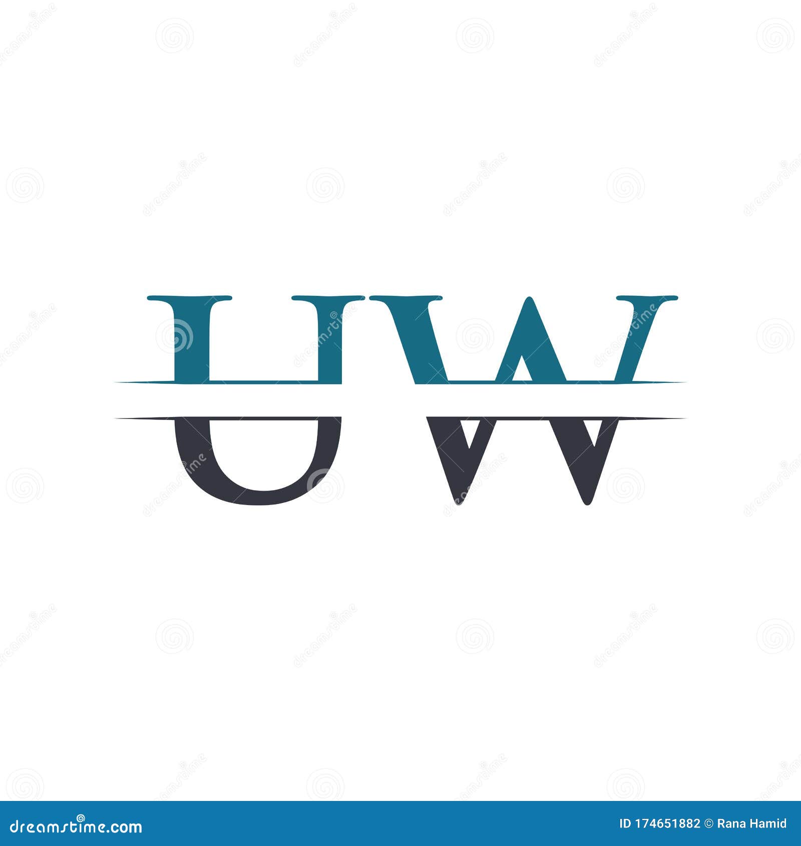 Initial Letter UW Logo Design Vector Template. UW Letter Logo Design ...