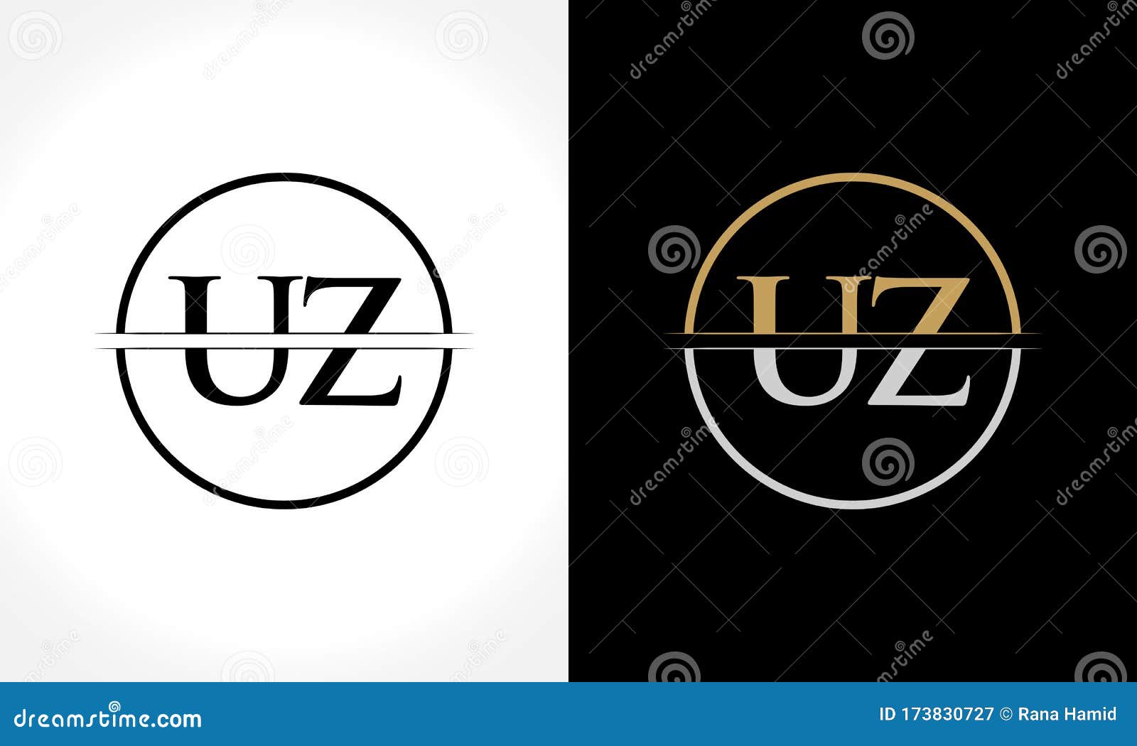 Initial Letter UZ Logo Design Vector Template. UZ Letter Logo Design ...