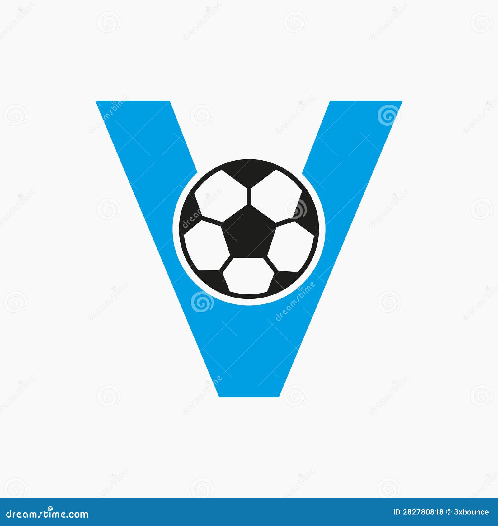 Initial Letter V Soccer Logo. Football Logo Design Vector Template ...