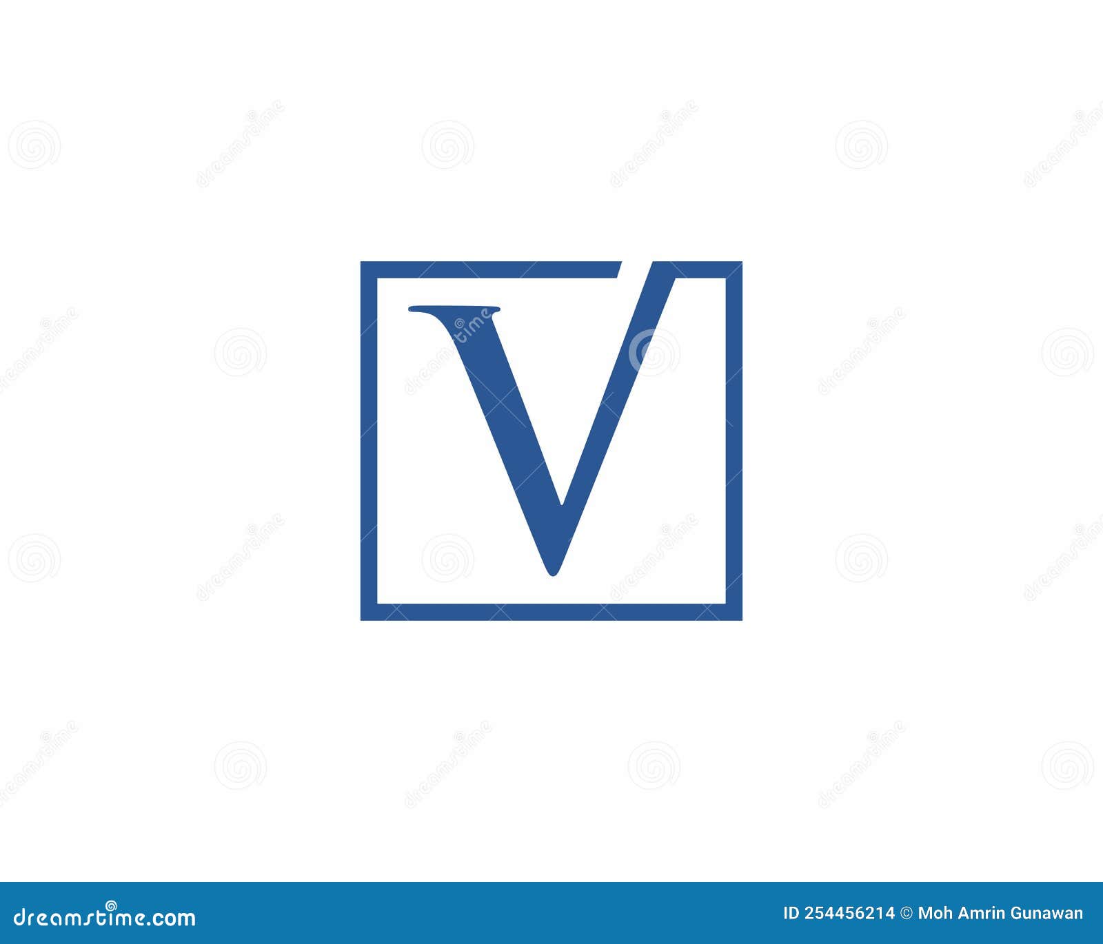 Initial Letter V with Square Logo Design Vector Stock Vector ...