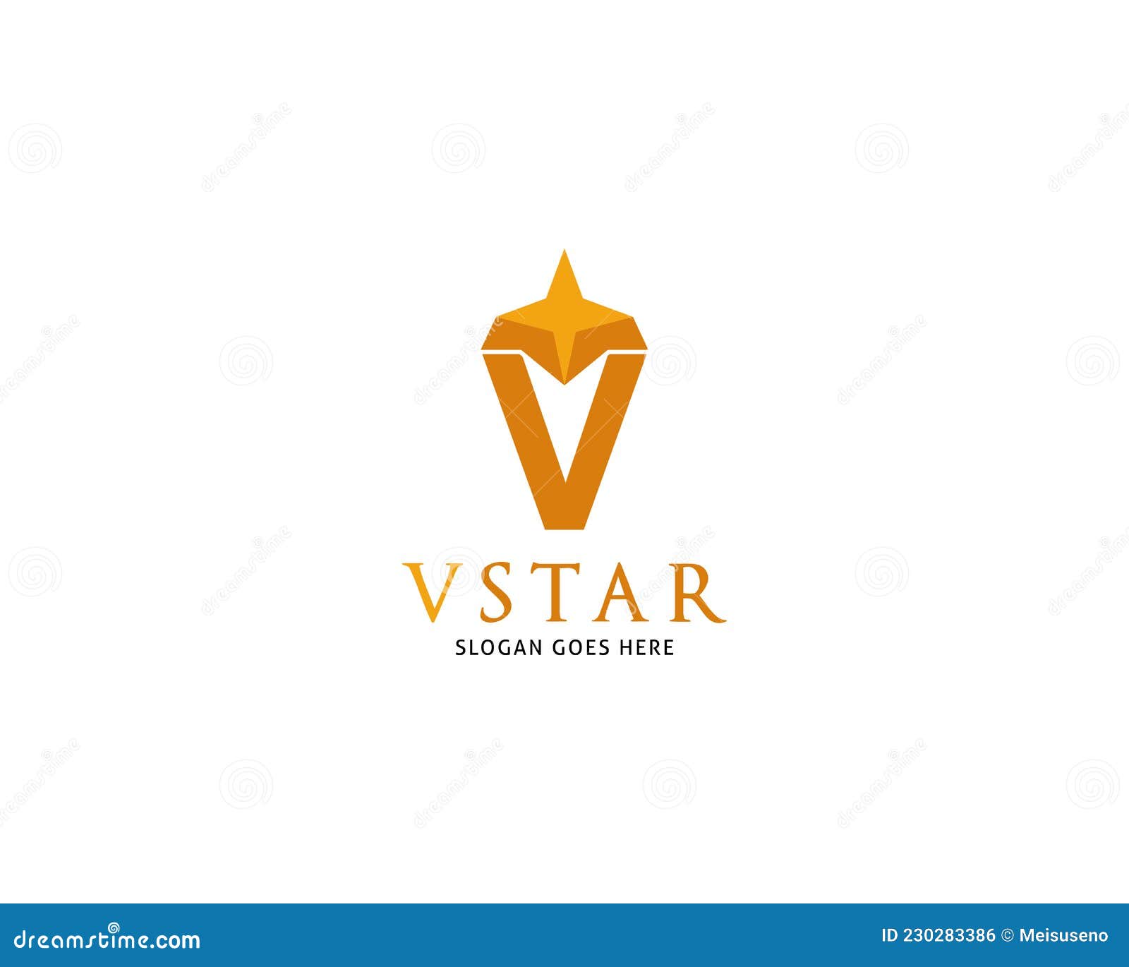 Initial Letter V with Star Shape Logo Vector Stock Vector ...