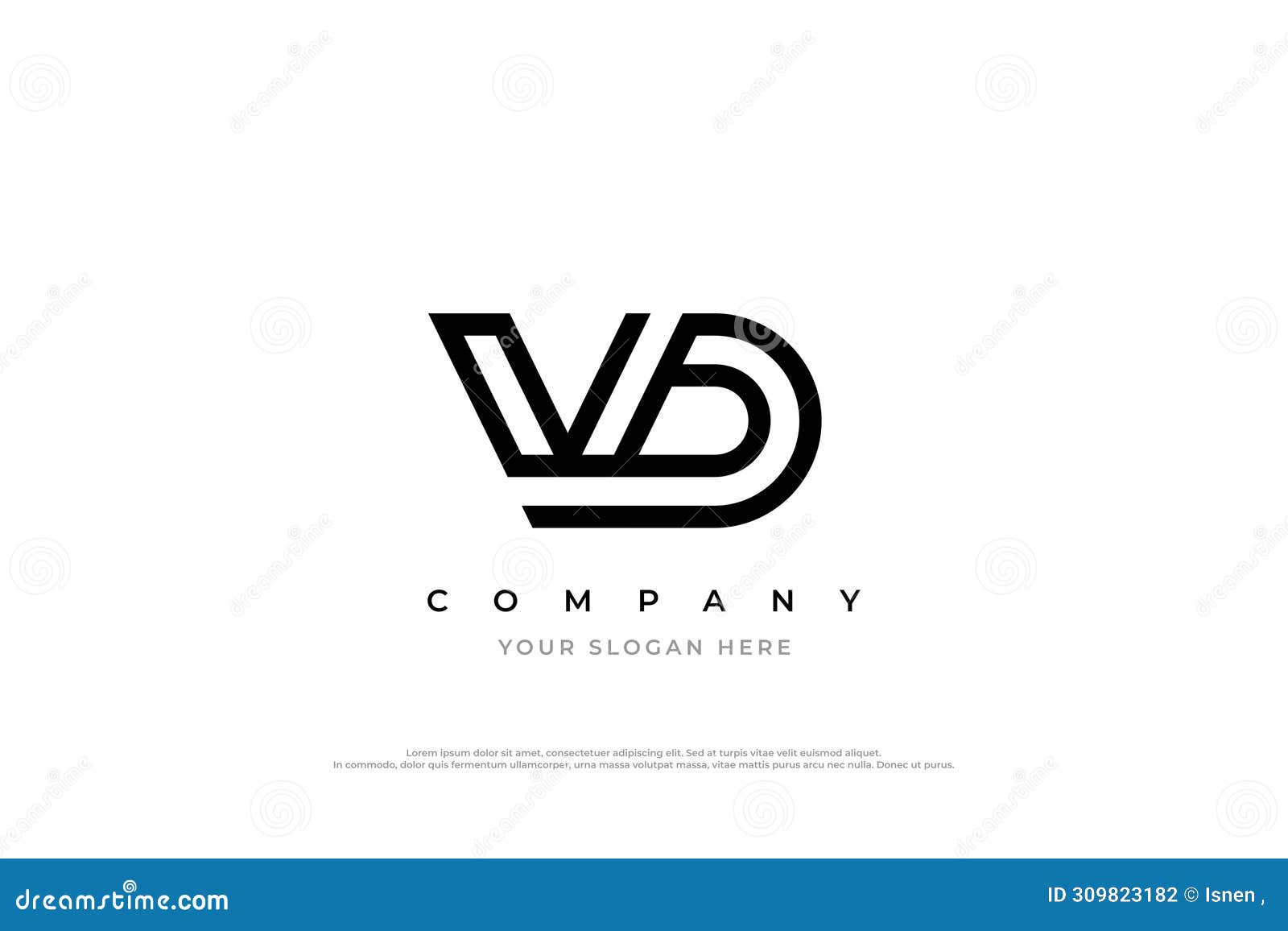 Initial Letter VD Logo Design Stock Vector - Illustration of concept ...