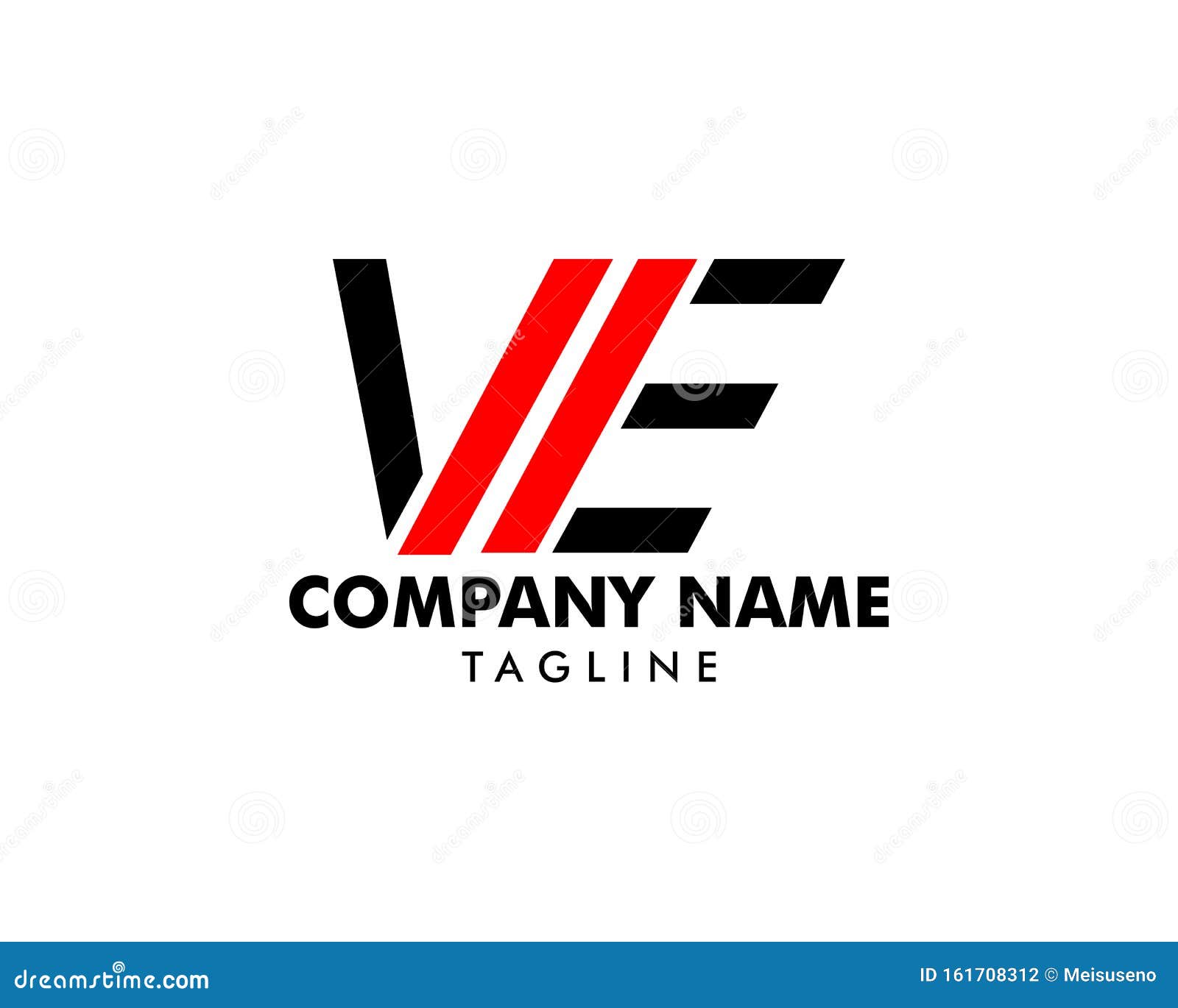 Initial Letter VE Logo Template Design Stock Vector - Illustration of ...