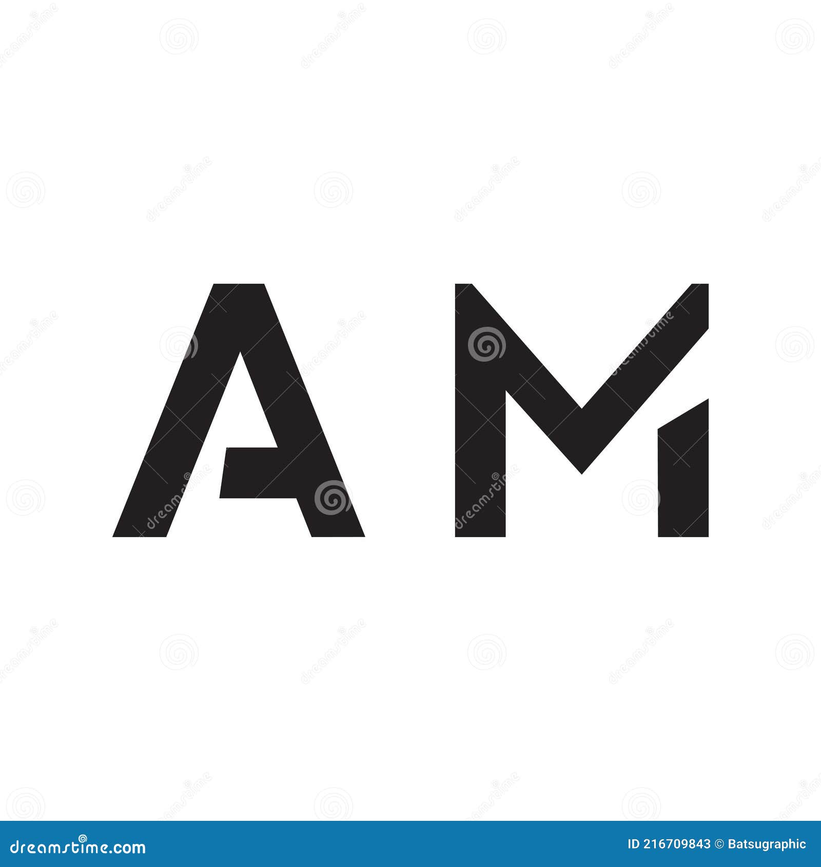 Am Initial Letter Vector Logo Stock Vector - Illustration of marketing ...