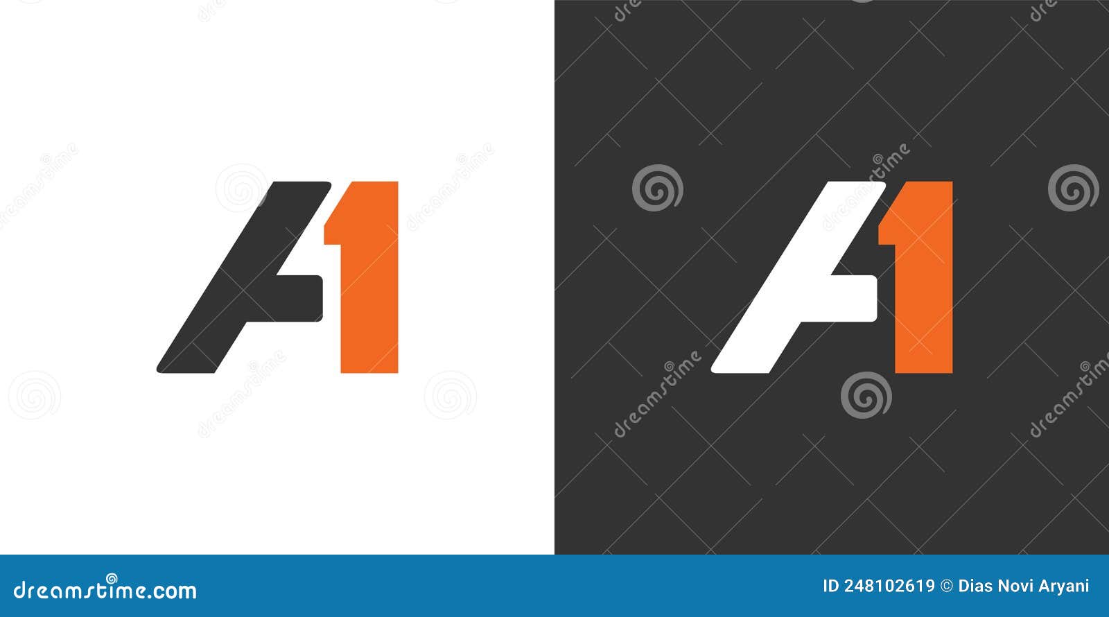 Initial Letter A1 Vector Logo Design Template Stock Vector ...