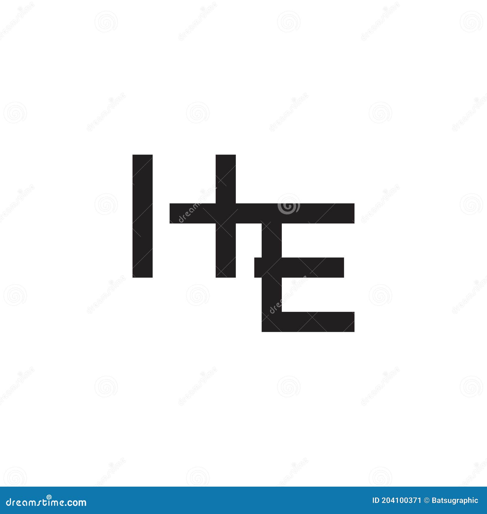 He Initial Letter Vector Logo Icon Stock Illustration - Illustration of ...