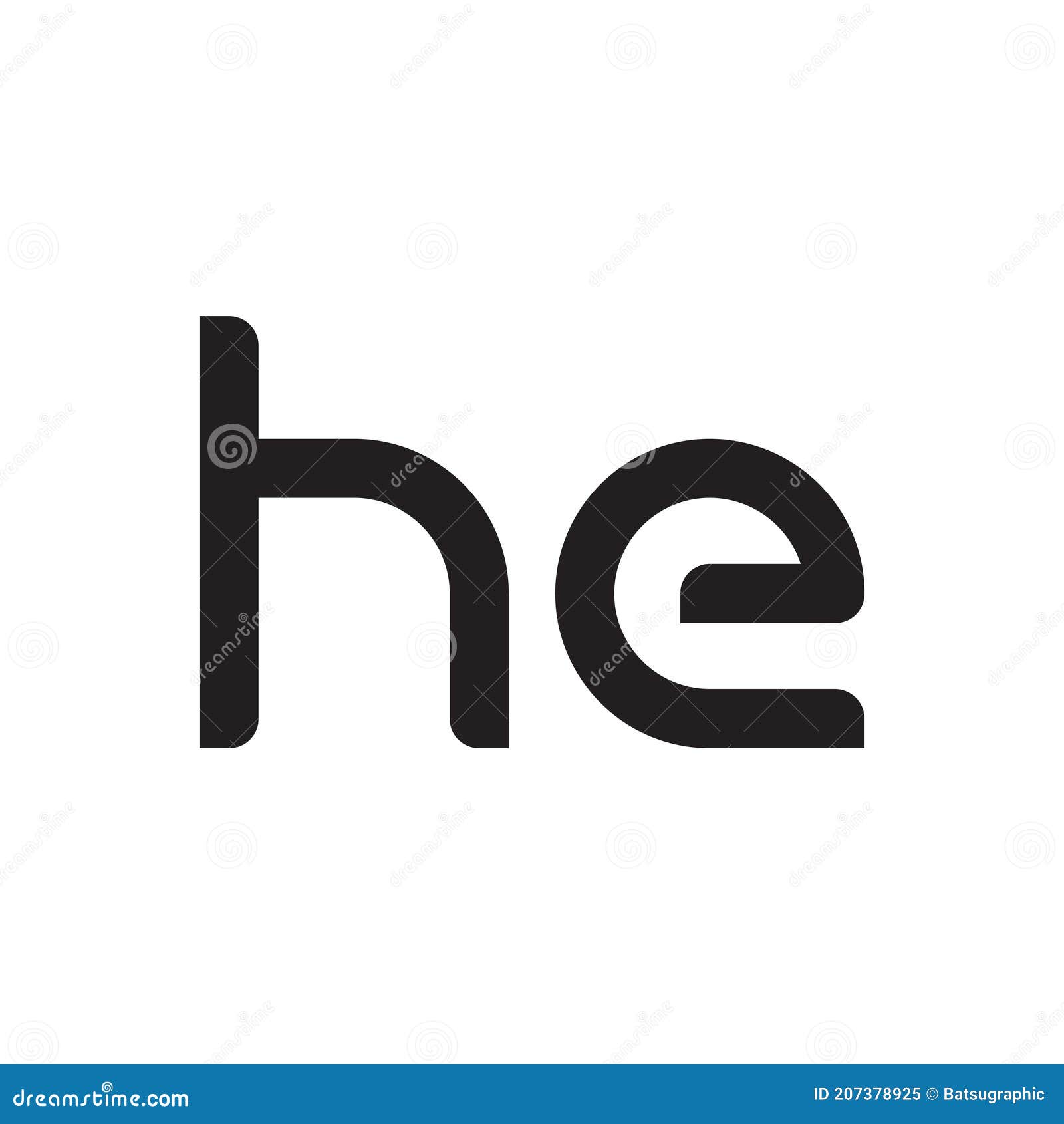 He Initial Letter Vector Logo Icon Stock Vector - Illustration of ...