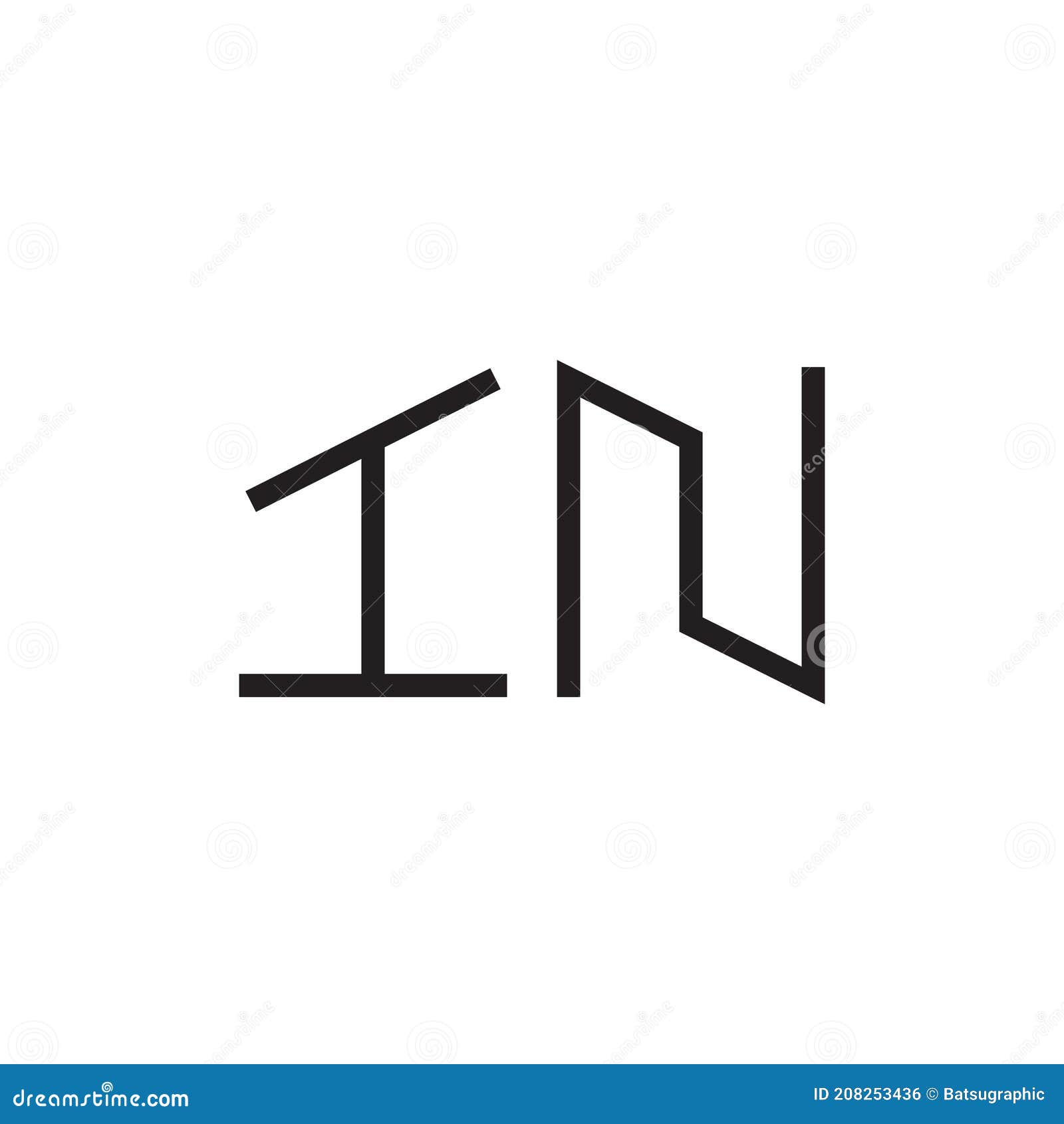 In Initial Letter Vector Logo Icon Stock Vector - Illustration of ...