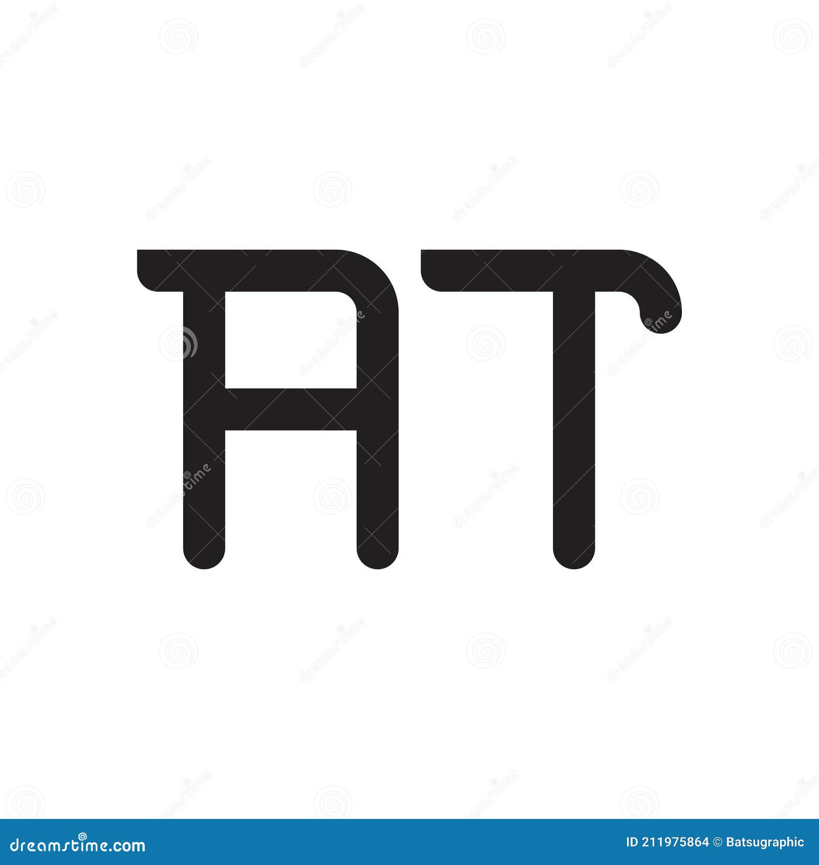 At Initial Letter Vector Logo Icon Stock Vector - Illustration of ...