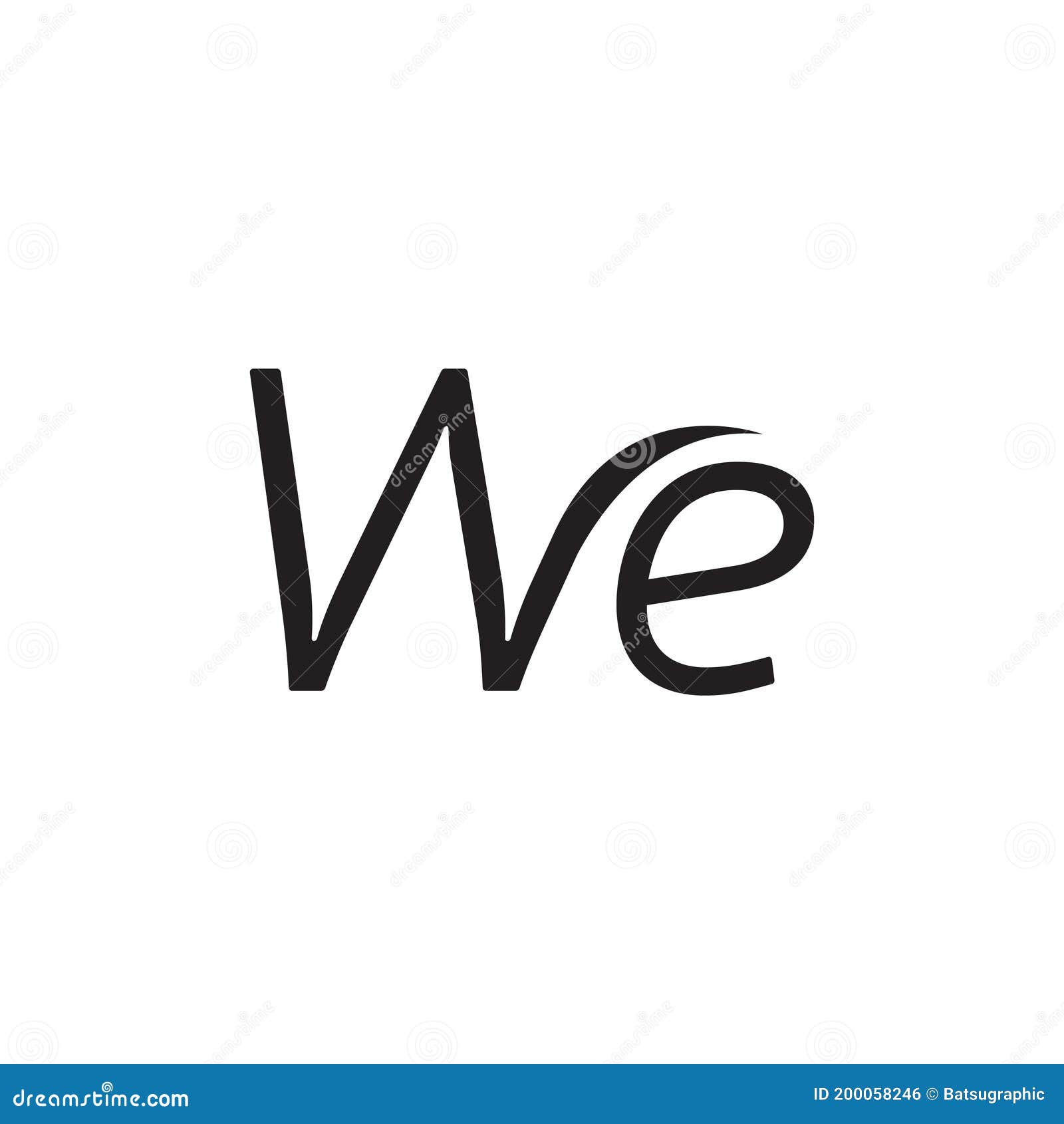 We Initial Letter Vector Logo Icon Stock Vector - Illustration of name ...