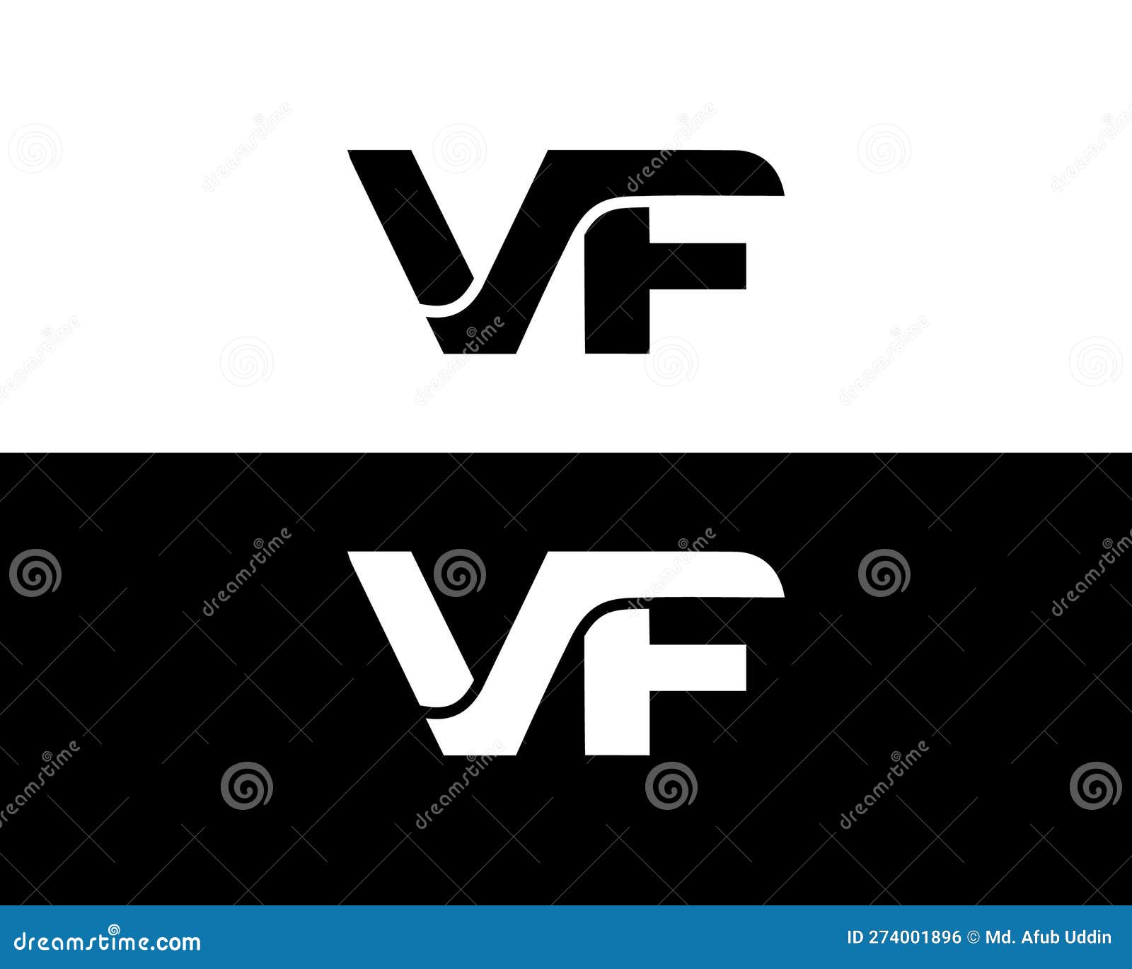 Initial Letter VF Logo Icon Design Vector Illustration | CartoonDealer ...