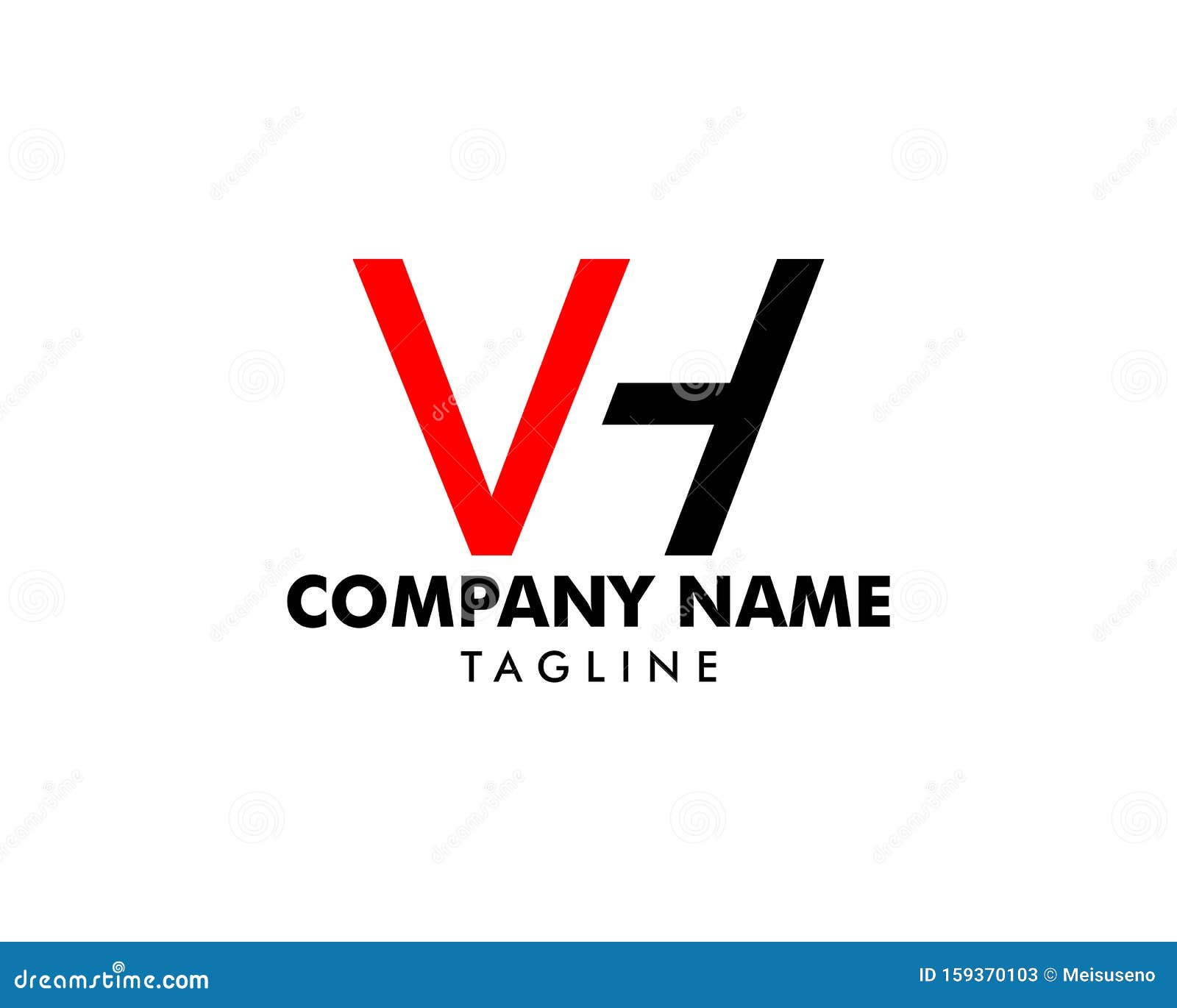 Initial Letter VH Logo Template Design Stock Vector - Illustration of ...
