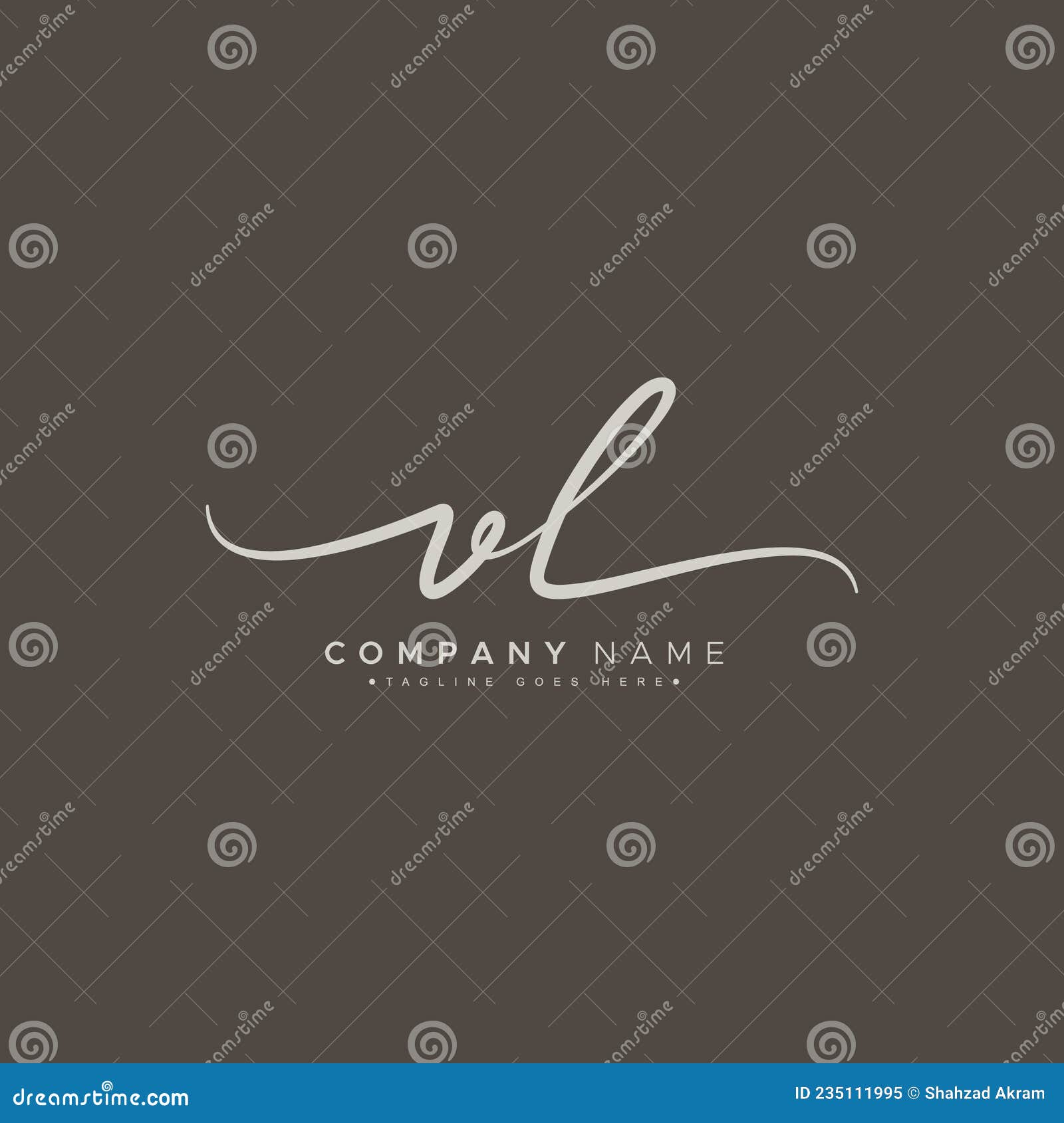 Initial Letter VL Logo - Handwritten Signature Logo Stock Vector ...