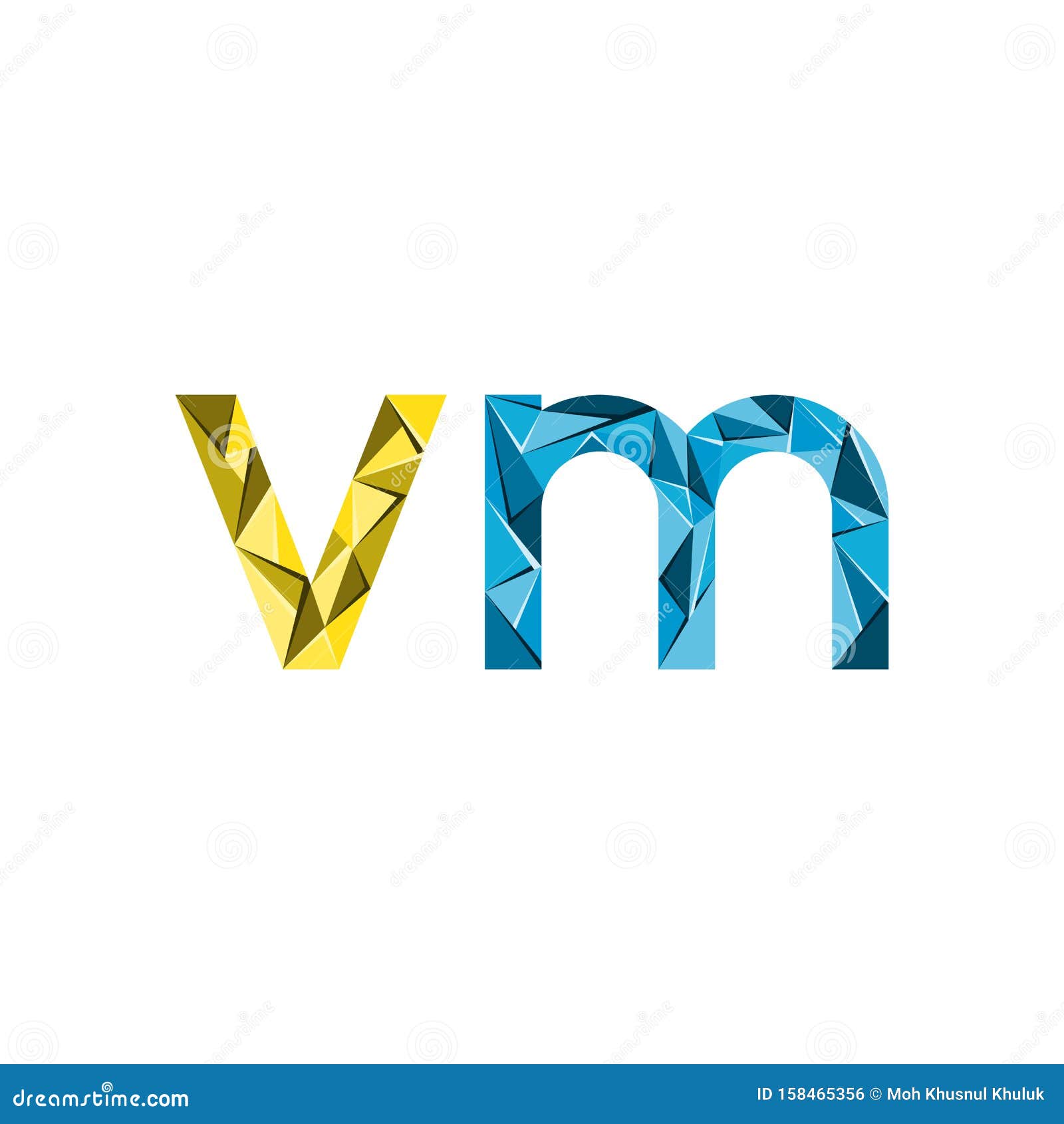 Initial Letter Vm Abstract Triangle Logo Vector Stock Vector ...