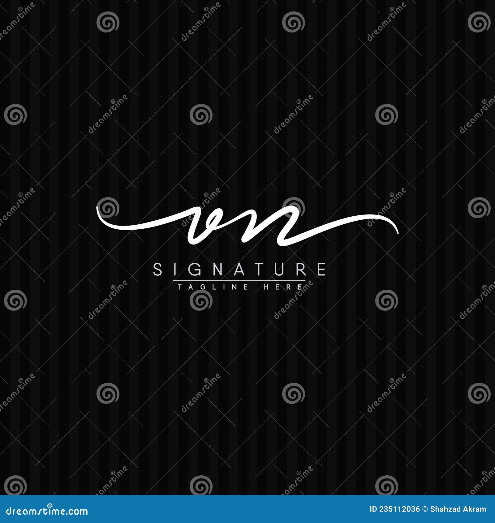 Initial Letter VN Logo - Hand Drawn Signature Logo Stock Vector ...