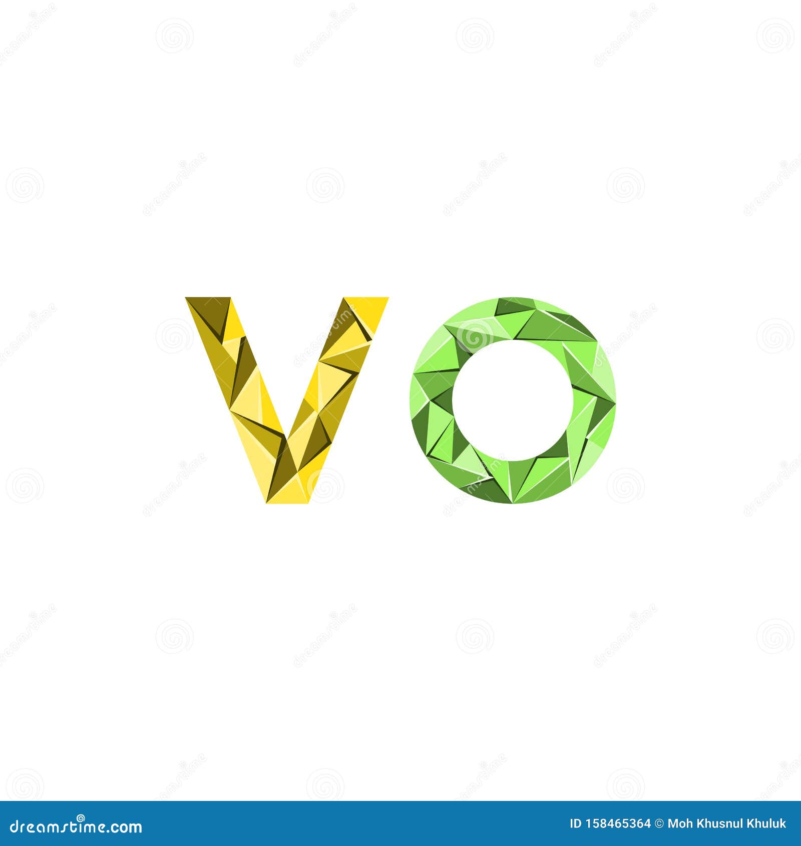 Initial Letter Vo Abstract Triangle Logo Vector Stock Vector ...