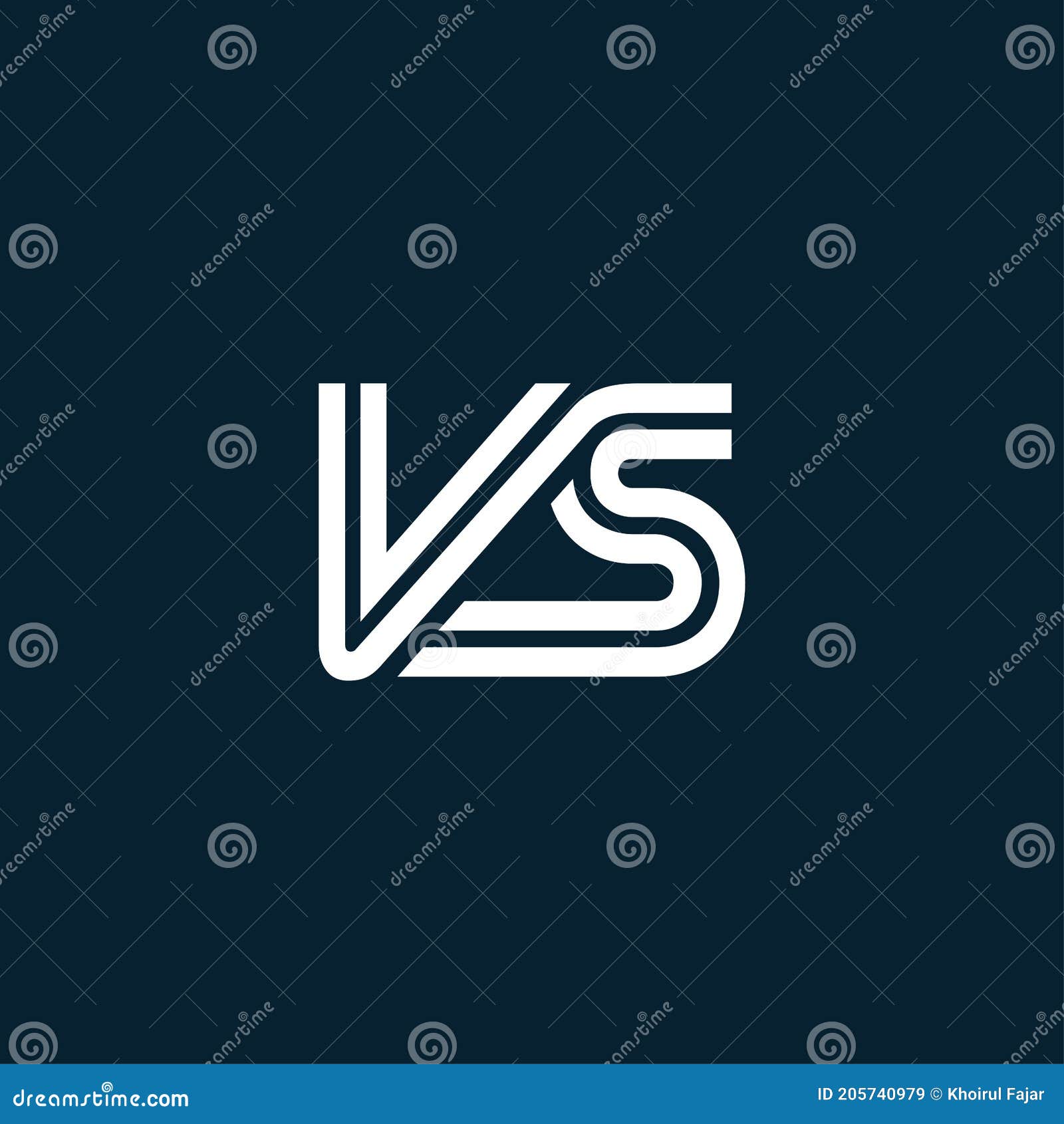 Initial Letter VS Logo Vector Concept Stock Vector - Illustration of ...