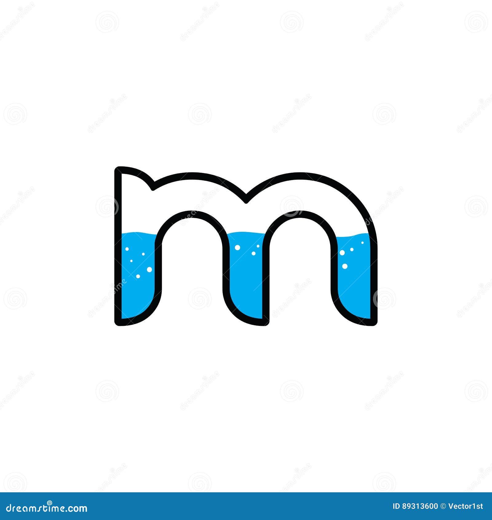 Initial Letter Water Liquid Theme Logotype Logo Template Stock Vector ...