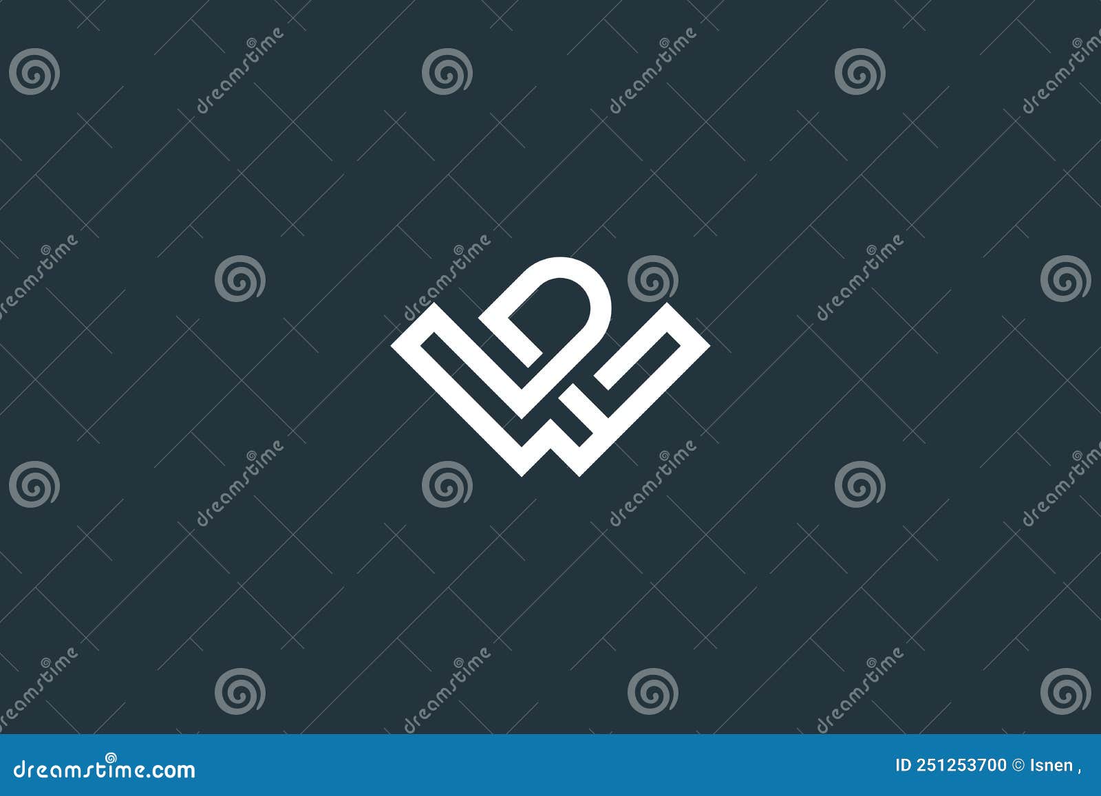 Initial Letter WP Logo Design Vector Stock Vector - Illustration of ...