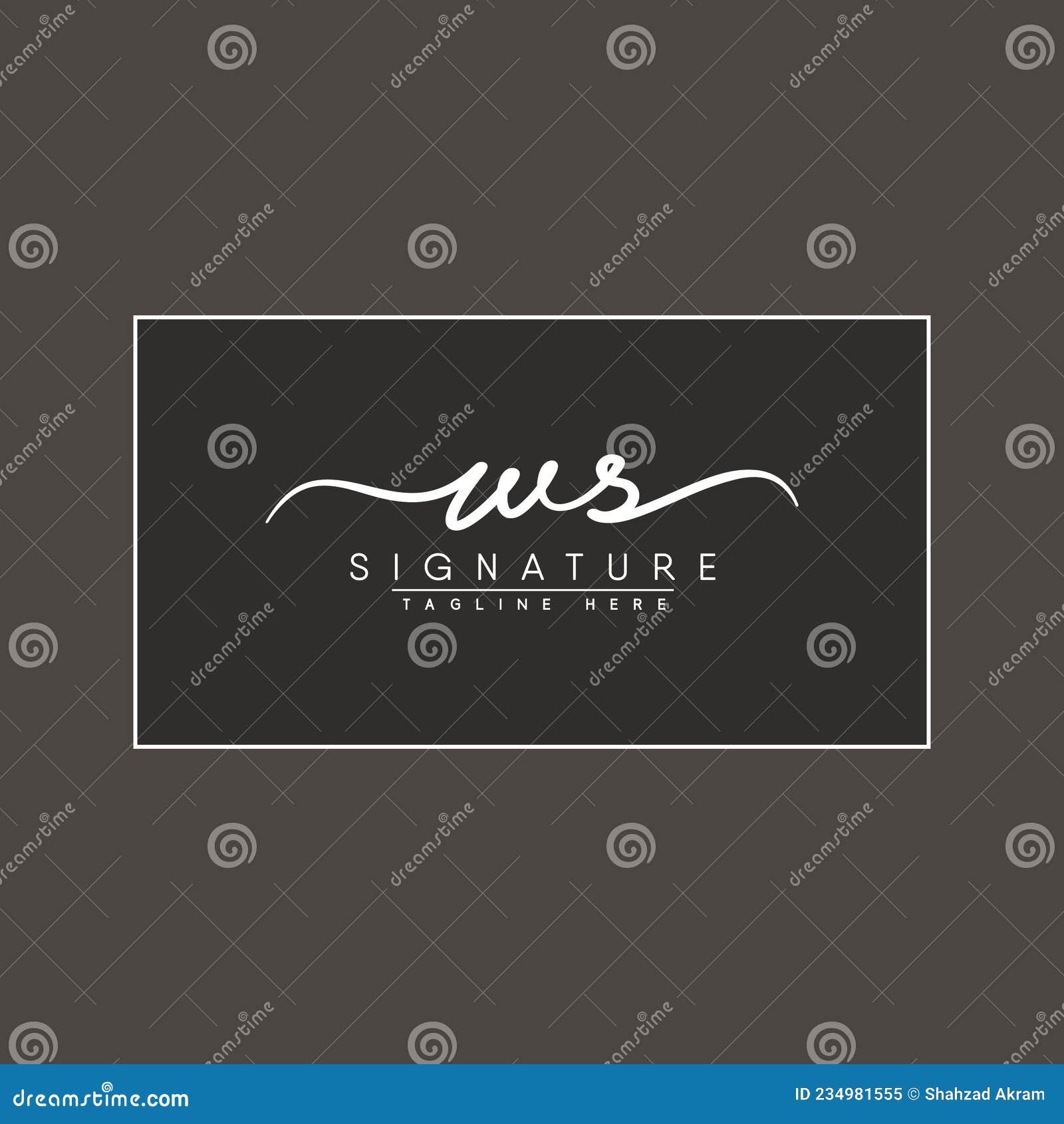 Initial Letter WS Logo - Hand Drawn Signature Logo Stock Vector ...