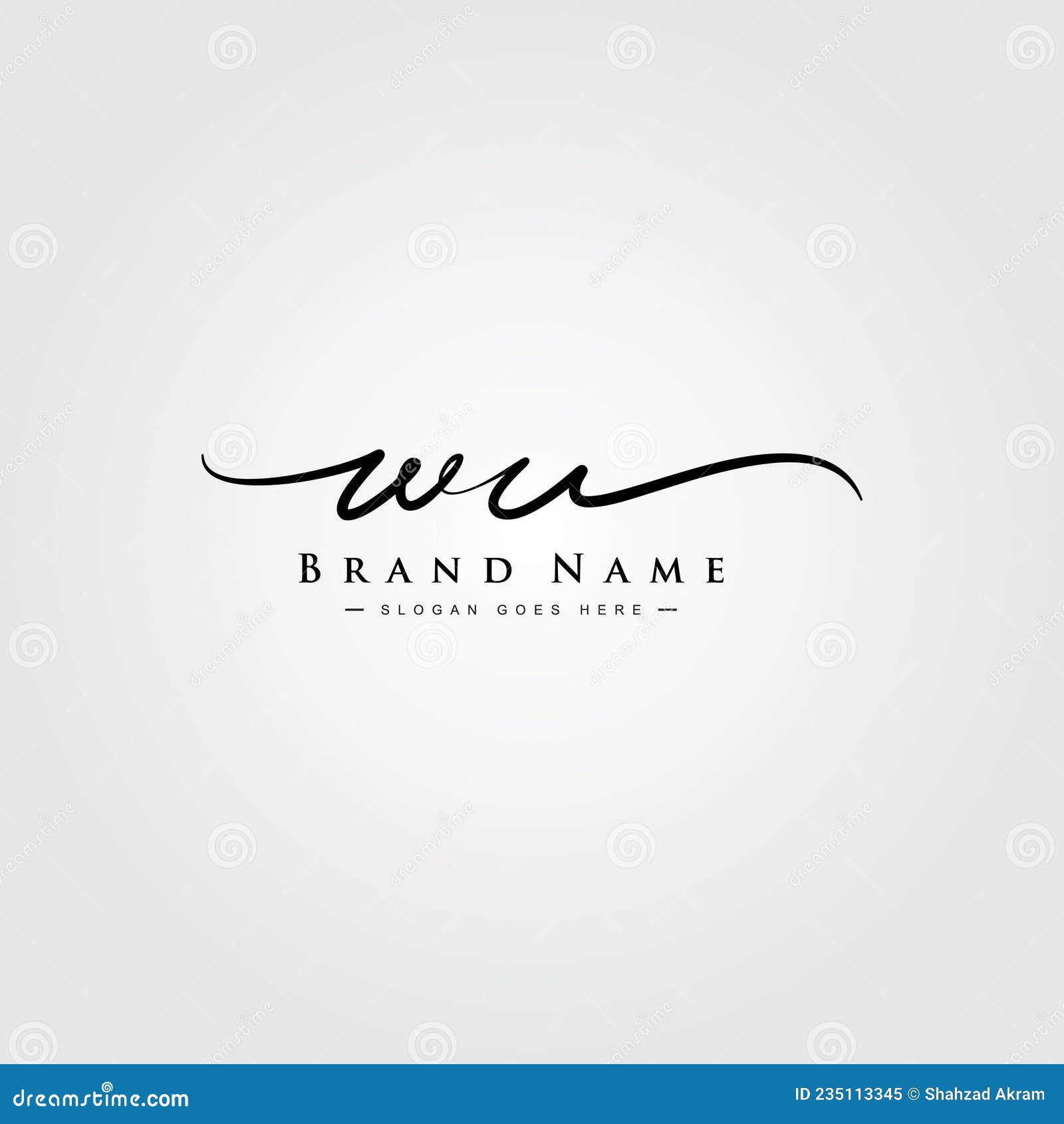 Initial Letter WU Logo - Hand Drawn Signature Logo Stock Vector ...