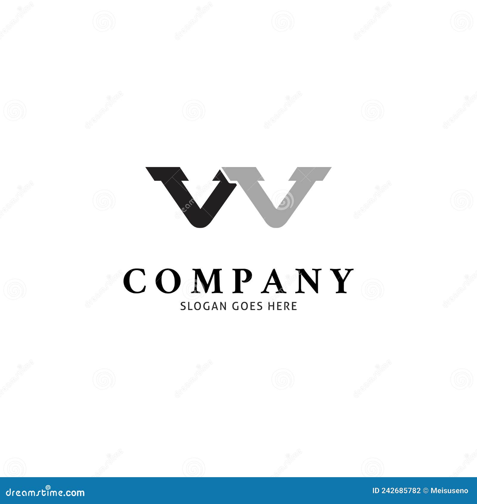 Initial Letter WV Icon Vector Logo Template Illustration Design Stock ...