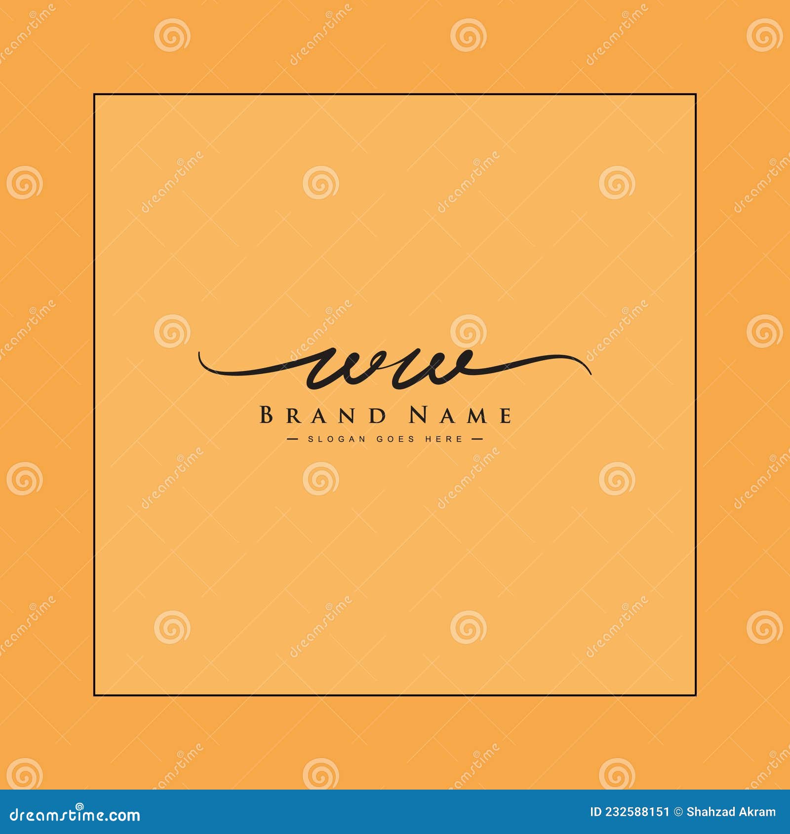 Initial Letter WW Logo - Handwritten Signature Logo Stock Vector ...