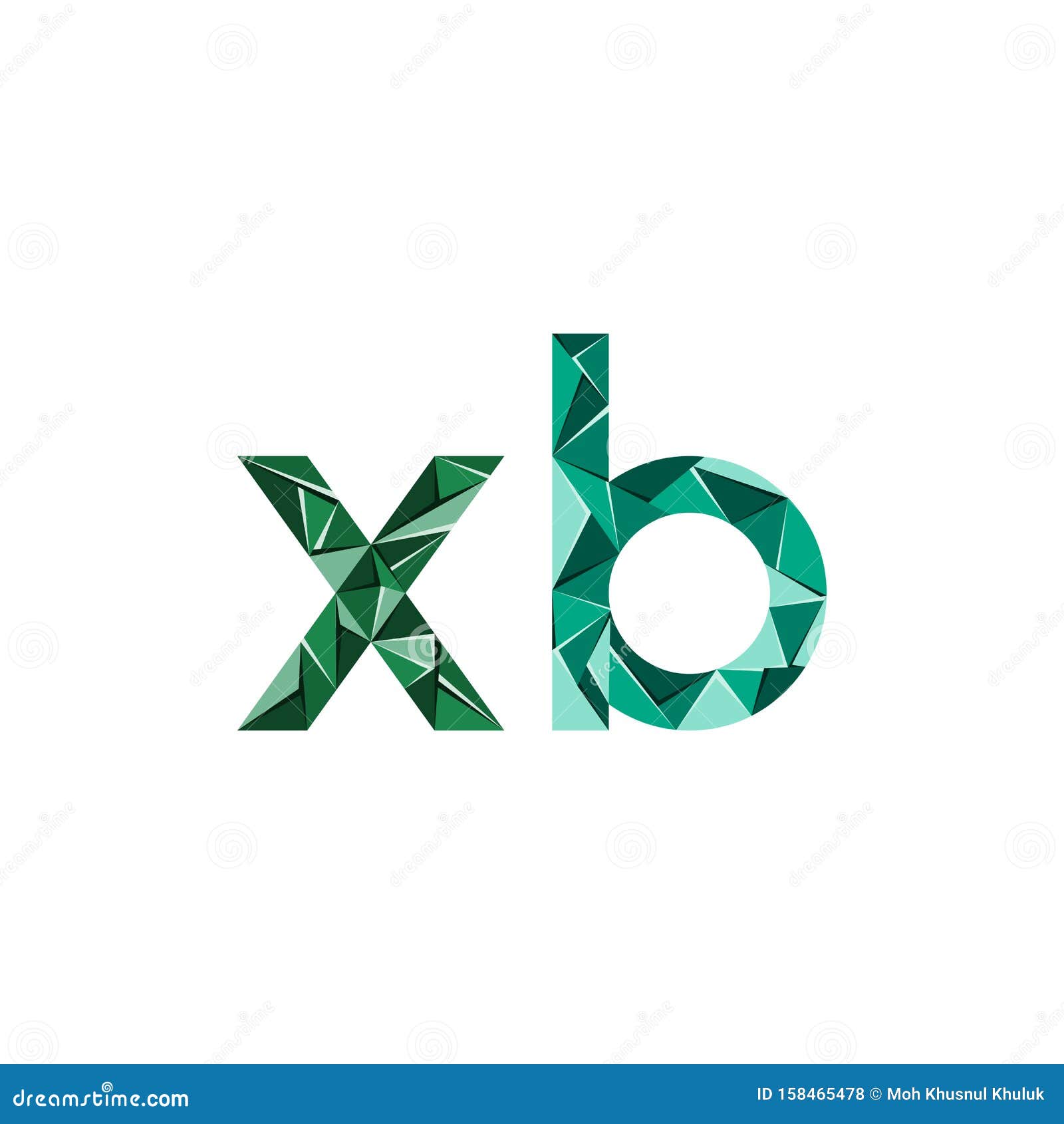 Initial Letter Xb Abstract Triangle Logo Vector Stock Vector ...
