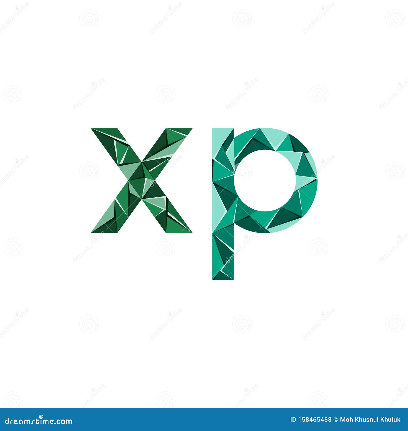 Initial Letter Xp Abstract Triangle Logo Vector Stock Vector ...