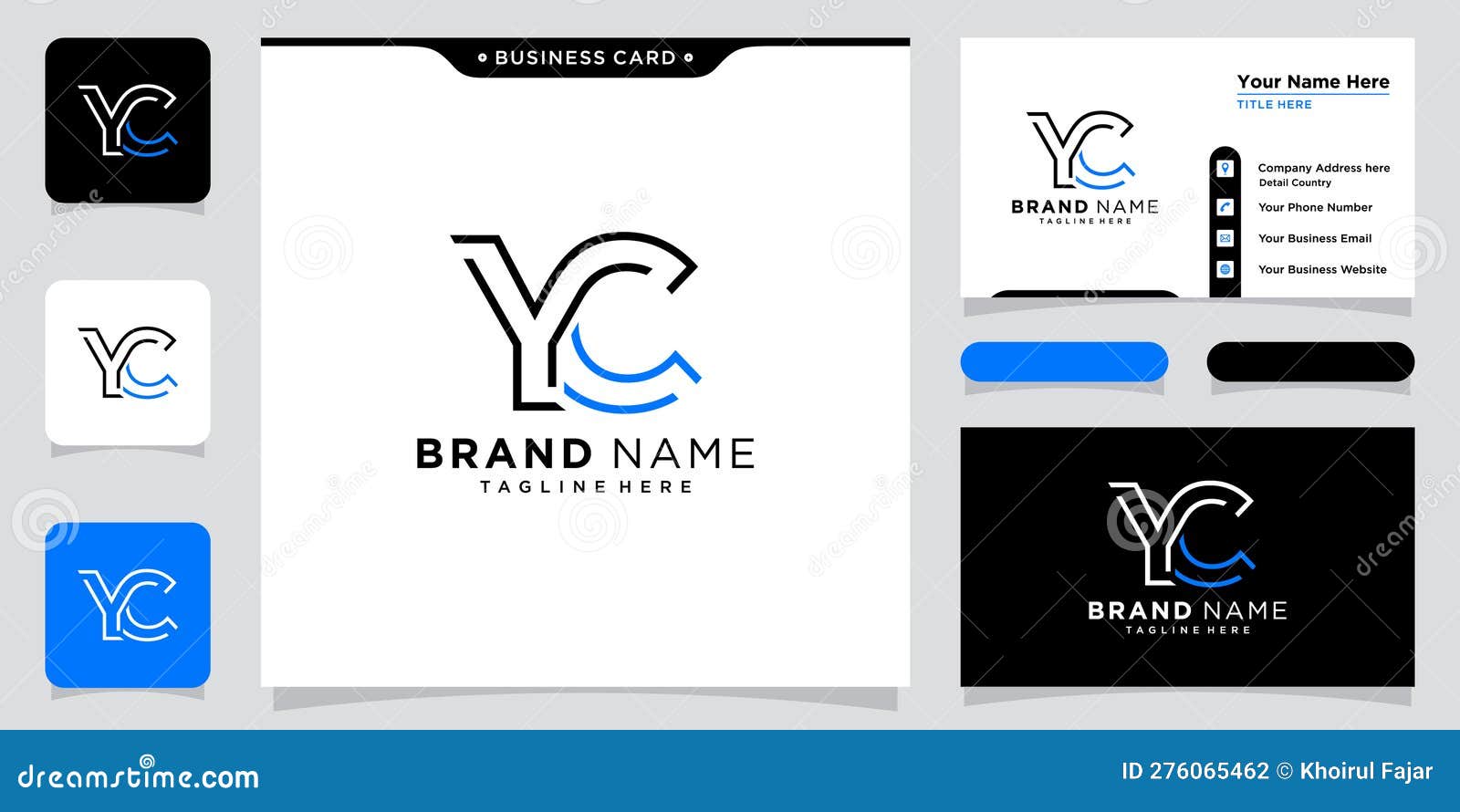 Initial Letter YC Logo Design Template Stock Vector - Illustration of ...
