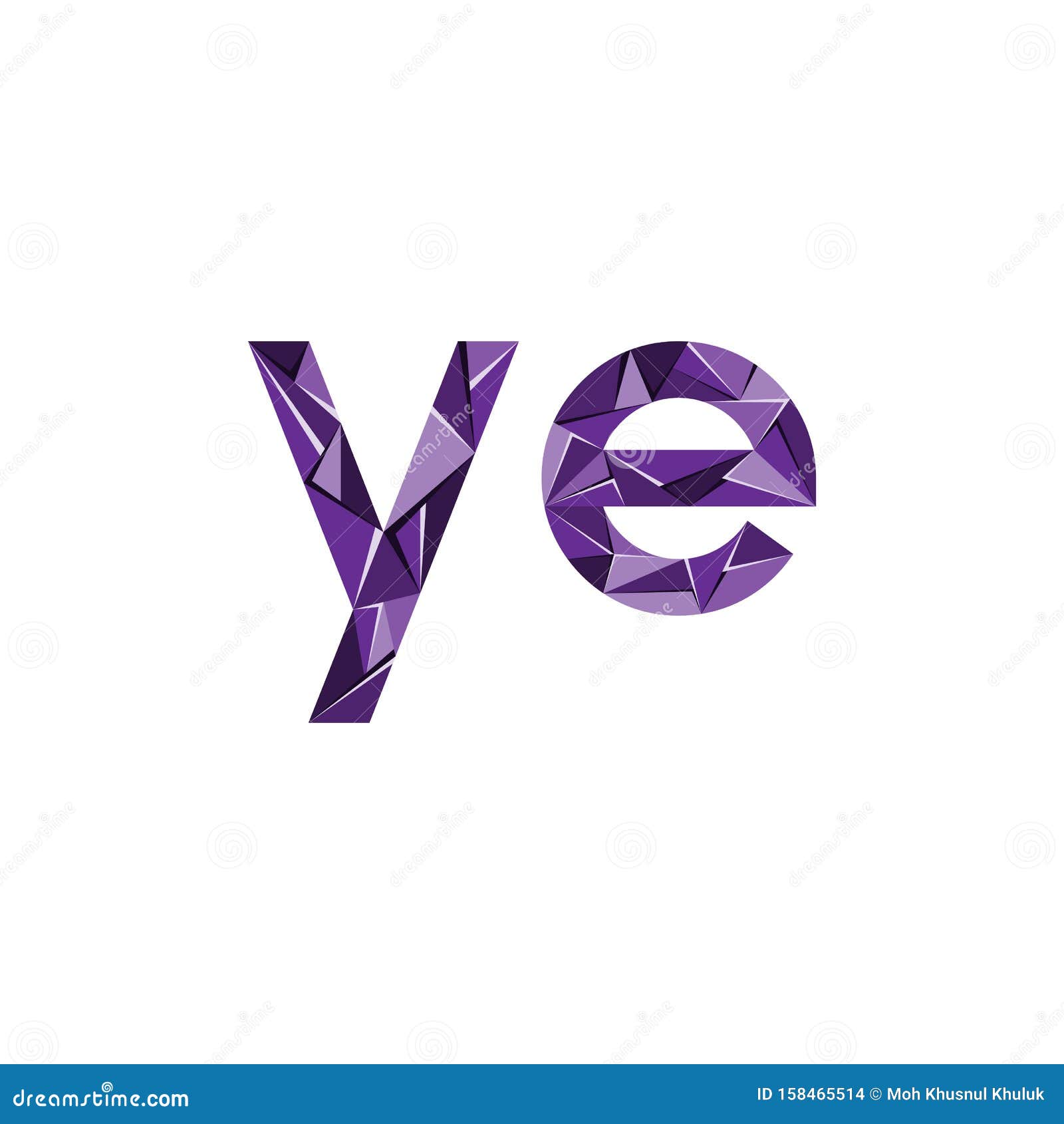 Initial Letter Ye Abstract Triangle Logo Vector Stock Vector ...