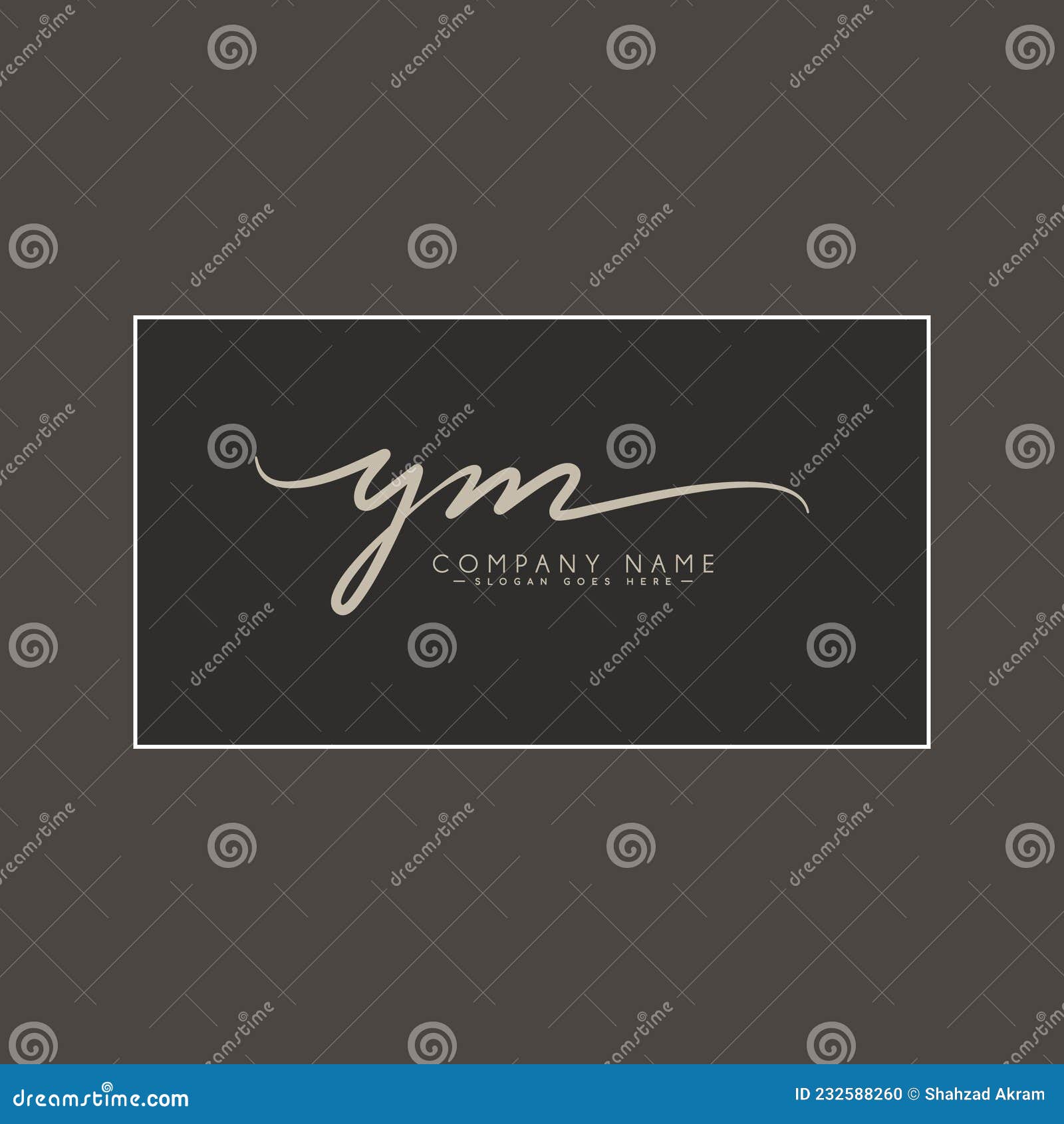 Initial Letter YM Logo - Hand Drawn Signature Logo Stock Vector ...