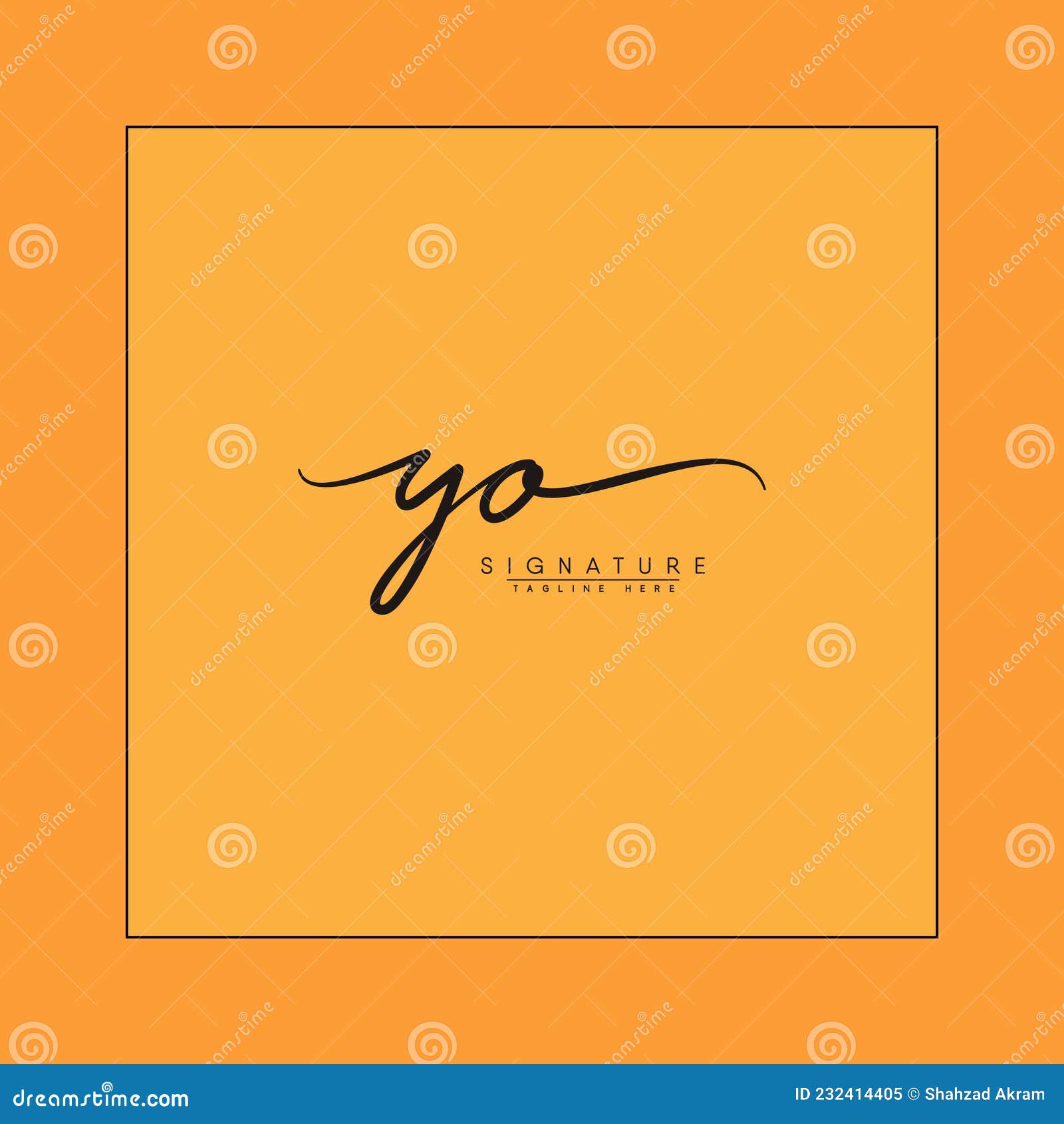 Initial Letter YO Logo - Hand Drawn Signature Logo Stock Vector ...