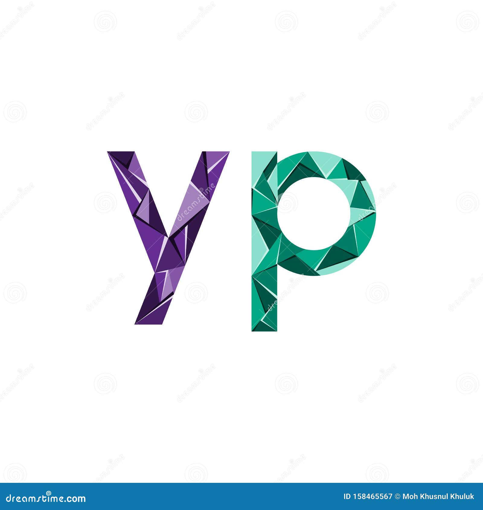 Initial Letter Yp Abstract Triangle Logo Vector Stock Vector ...