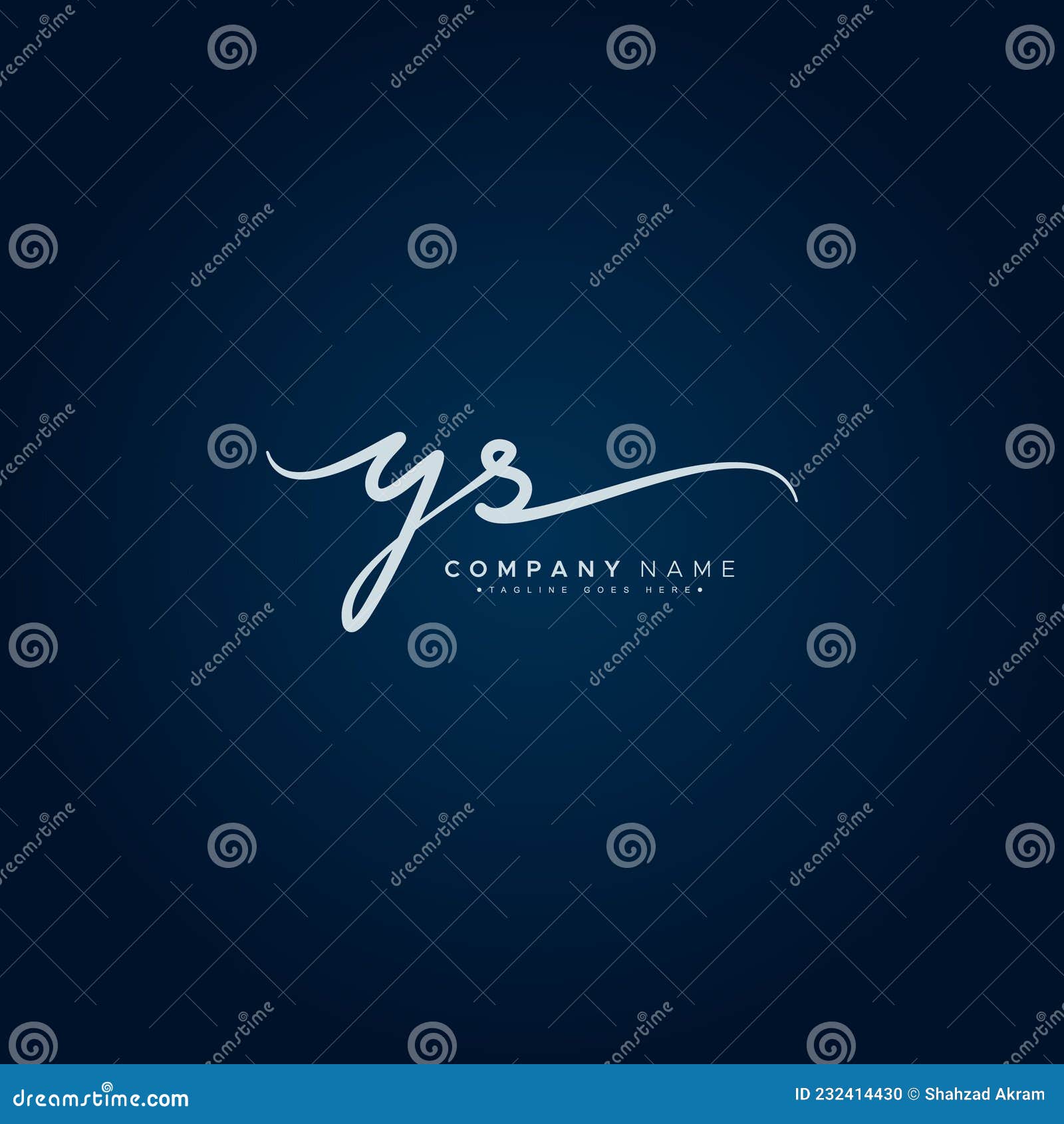 Initial Letter YS Logo - Handwritten Signature Logo Stock Vector ...