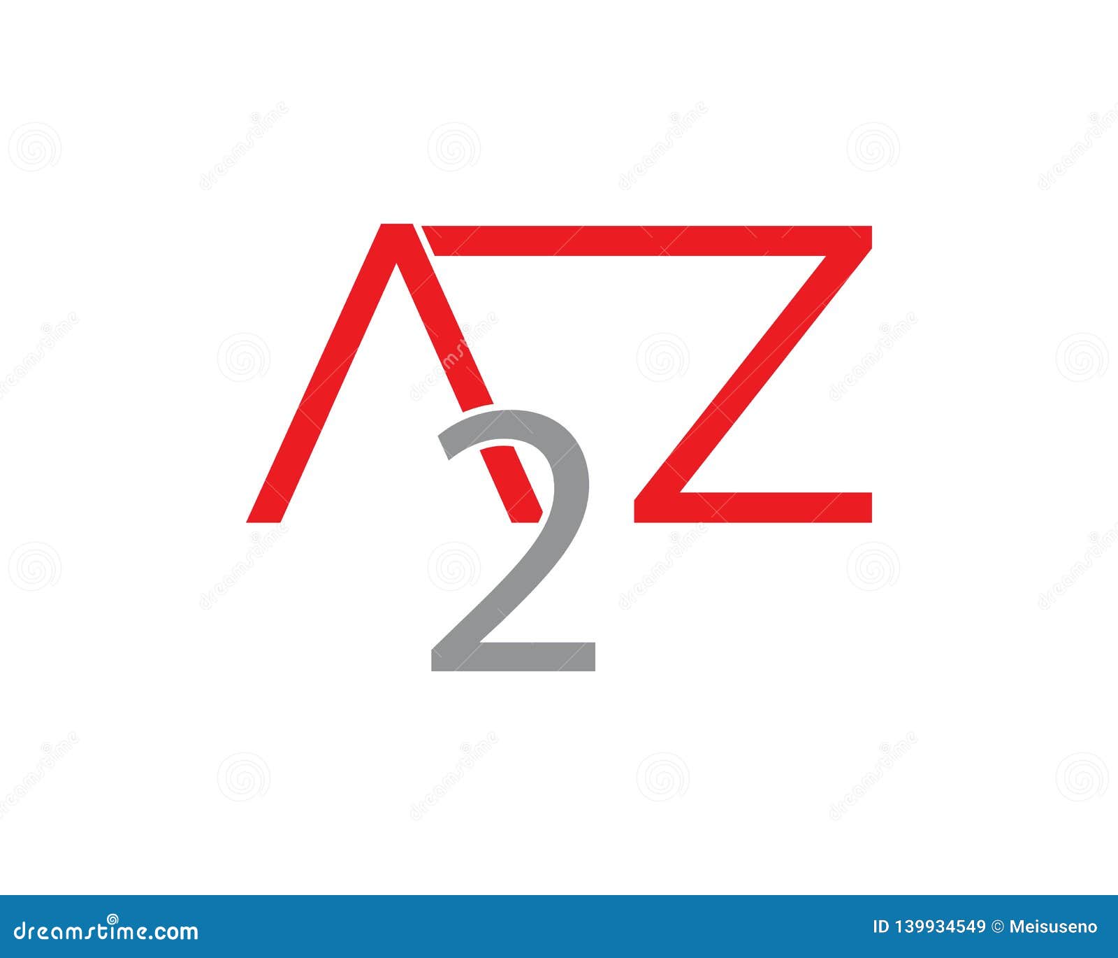 Initial Letter A2Z Design Logo Stock Vector - Illustration of link ...