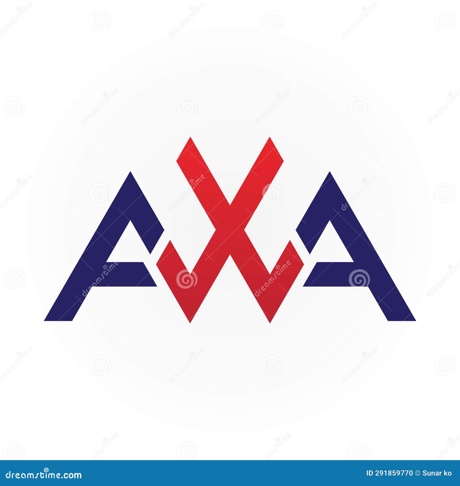 Initial Letters AXA Logo Design Vector Template Stock Vector ...