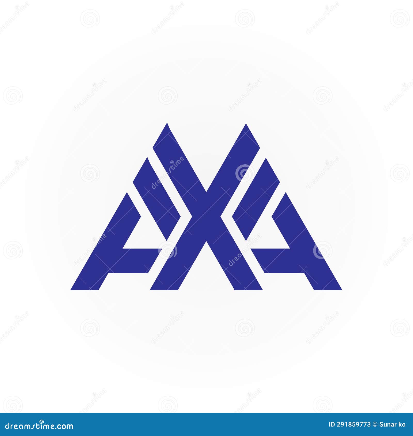 Initial Letters AXA Logo Design Vector Template Stock Vector ...