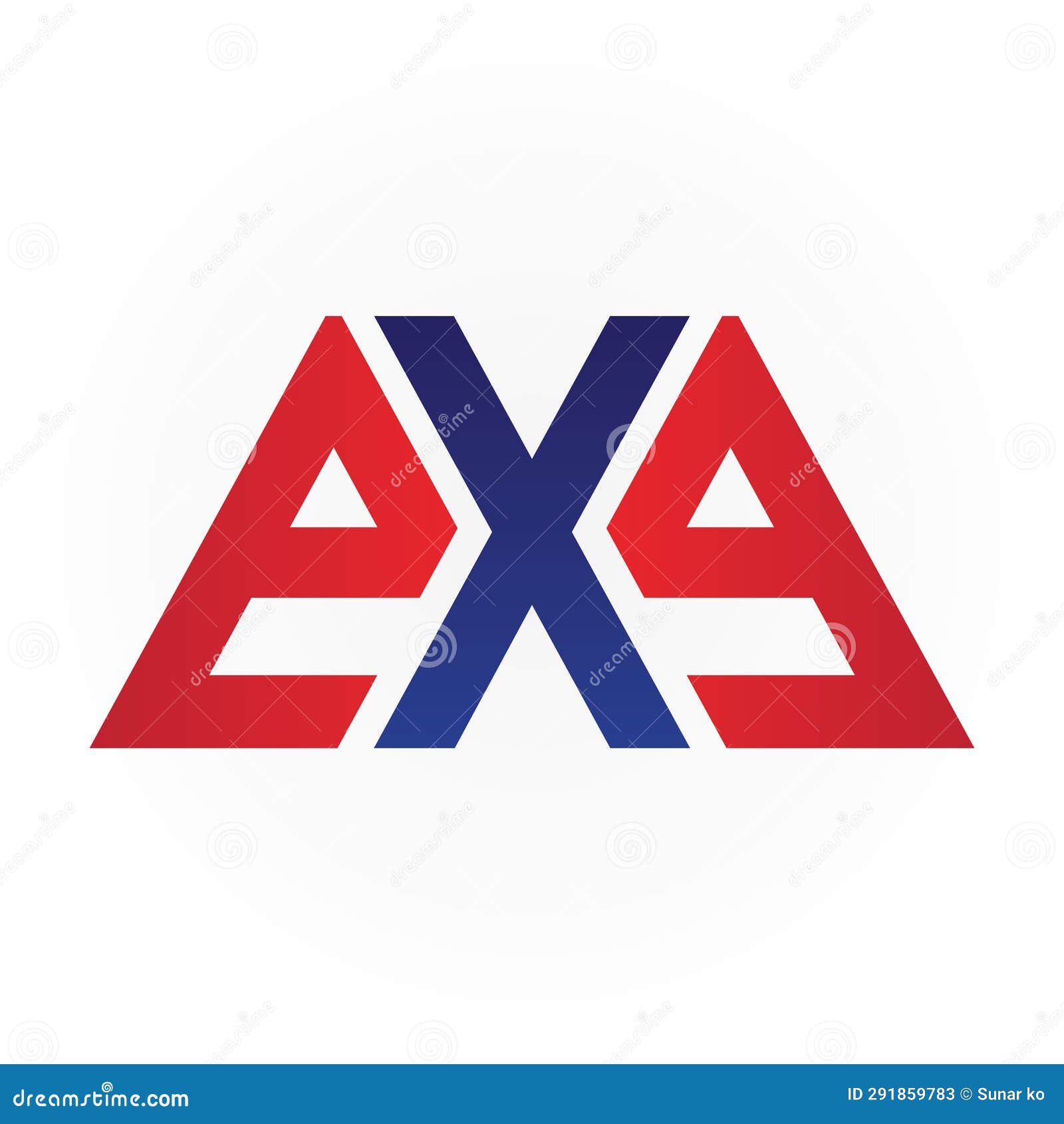 Initial Letters AXA Logo Design Vector Template Stock Vector ...
