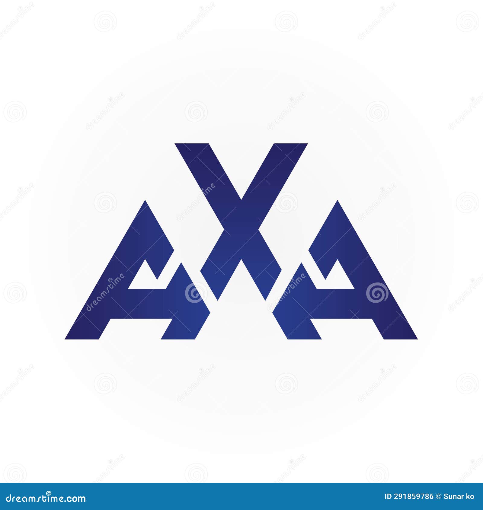 Initial Letters AXA Logo Design Vector Template Stock Vector ...