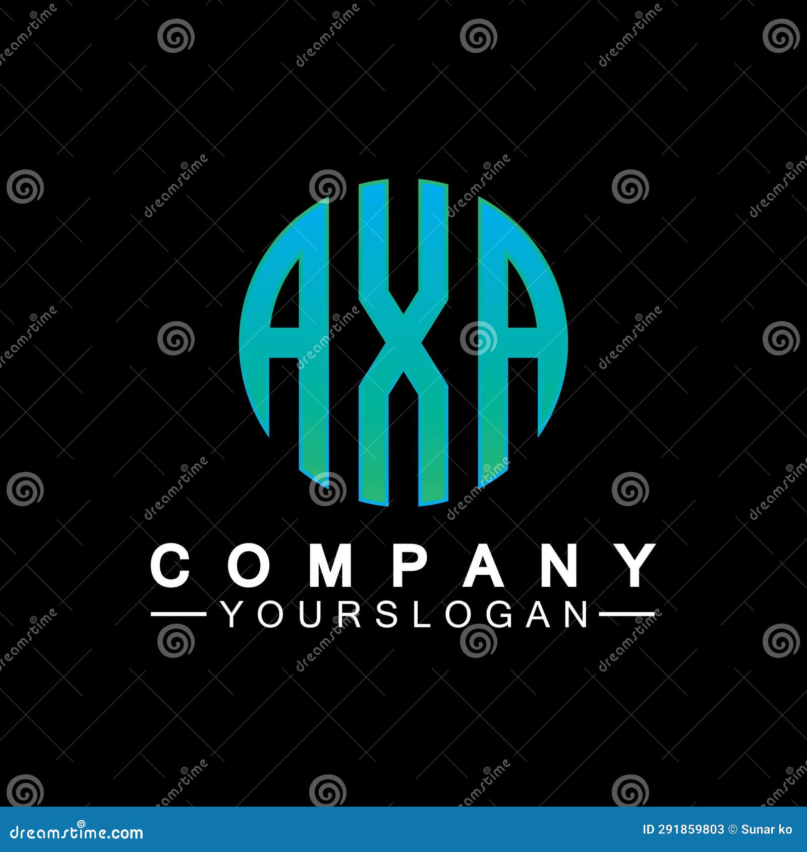 Initial Letters AXA Logo Design Vector Template Stock Vector ...