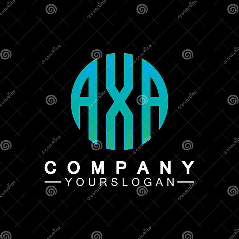 Initial Letters AXA Logo Design Vector Template Stock Vector ...