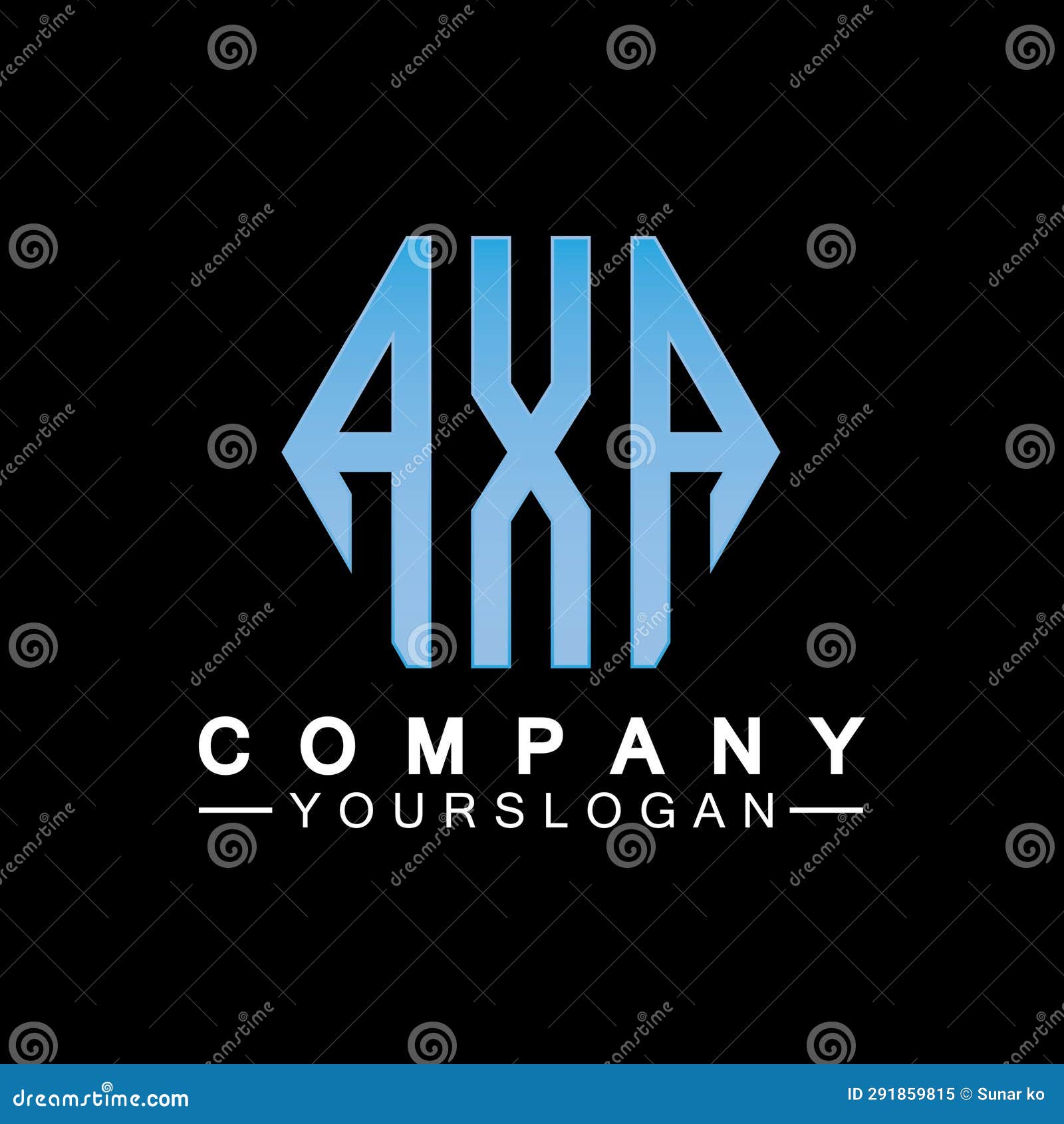Initial Letters AXA Logo Design Vector Template Stock Vector ...