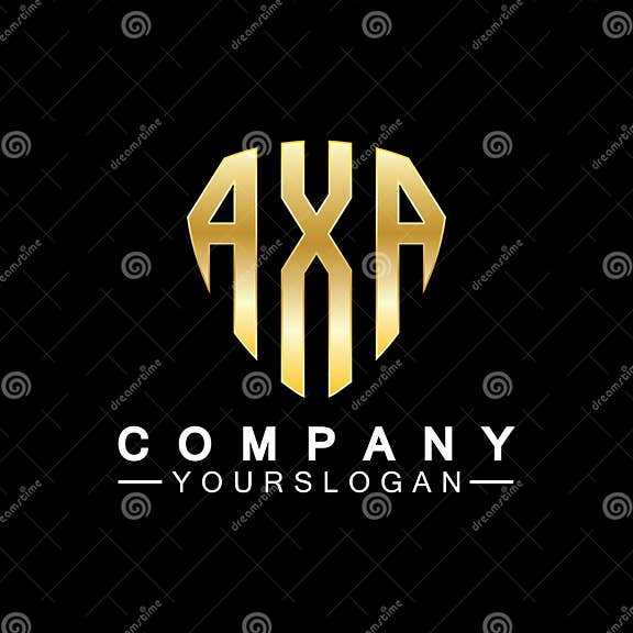 Initial Letters AXA Logo Design Vector Template Stock Illustration ...