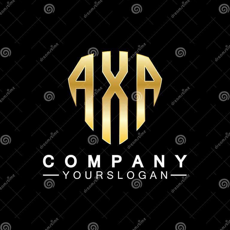 Initial Letters AXA Logo Design Vector Template Stock Illustration ...
