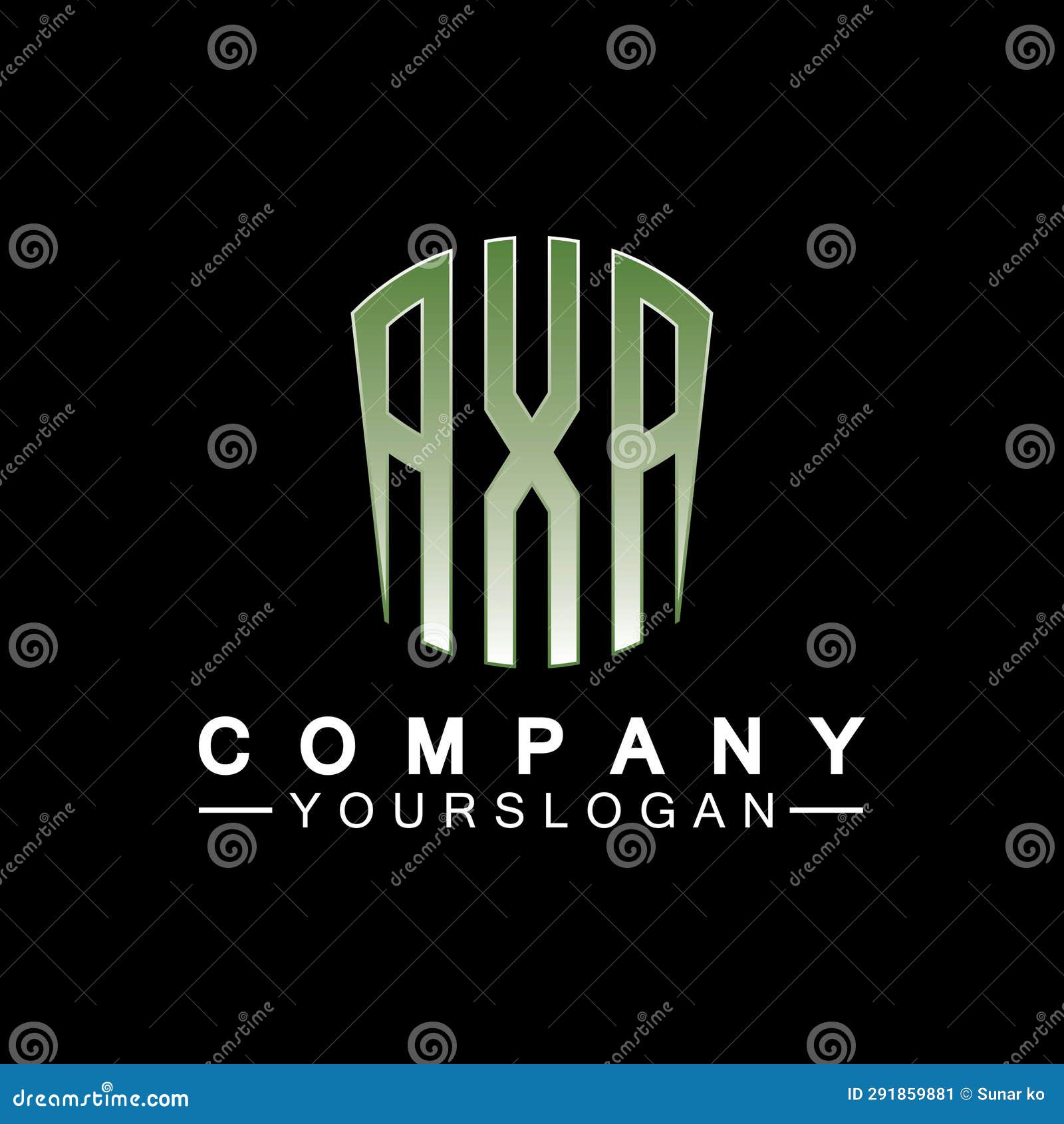 Initial Letters AXA Logo Design Vector Template Stock Vector ...