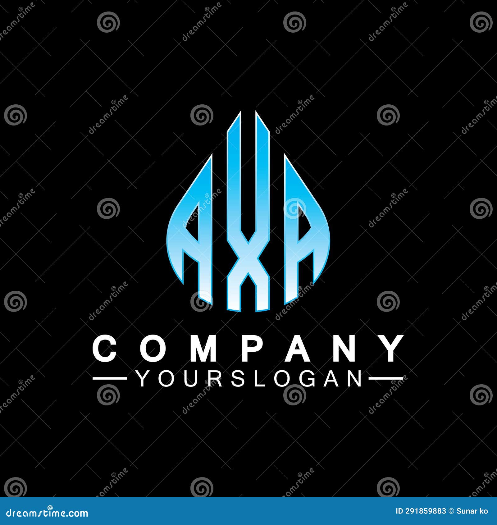 Initial Letters AXA Logo Design Vector Template Stock Vector ...