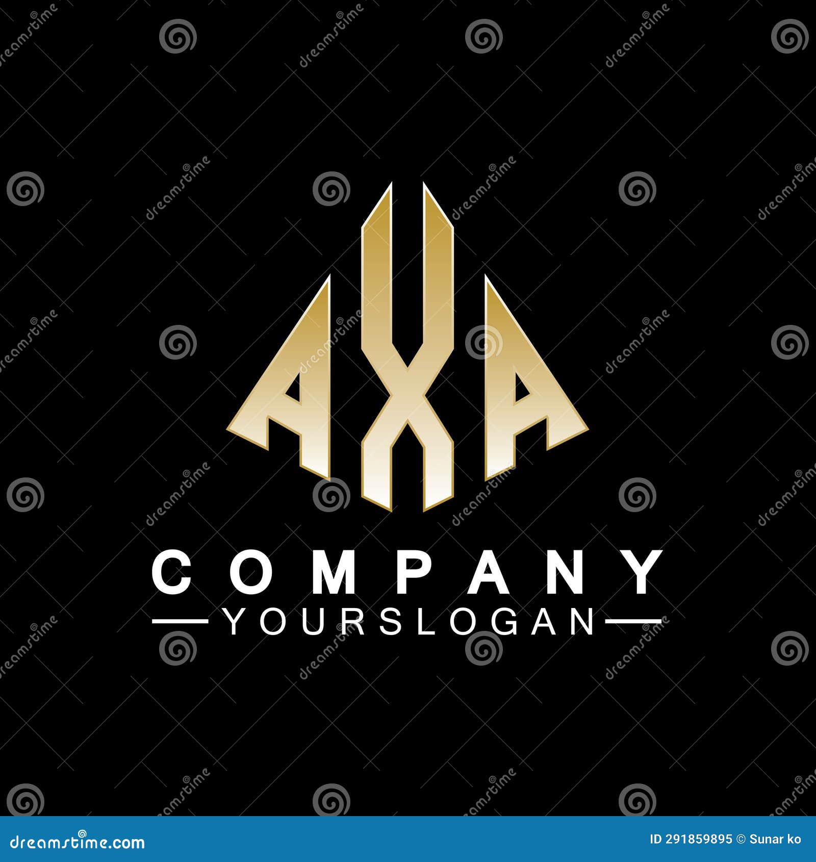 Initial Letters AXA Logo Design Vector Template Stock Vector ...