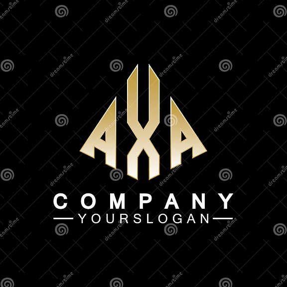 Initial Letters AXA Logo Design Vector Template Stock Illustration ...