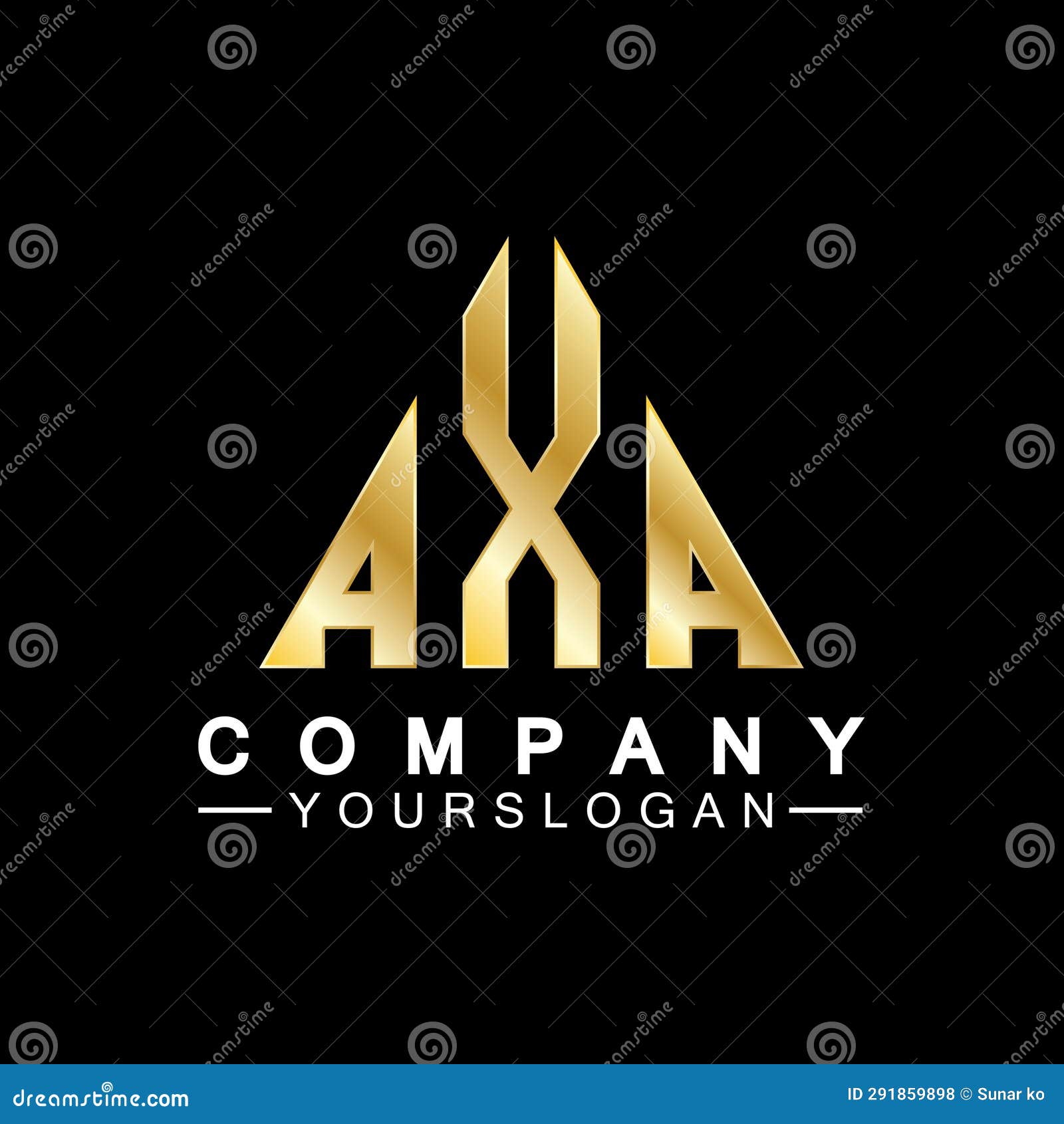Initial Letters AXA Logo Design Vector Template Stock Vector ...